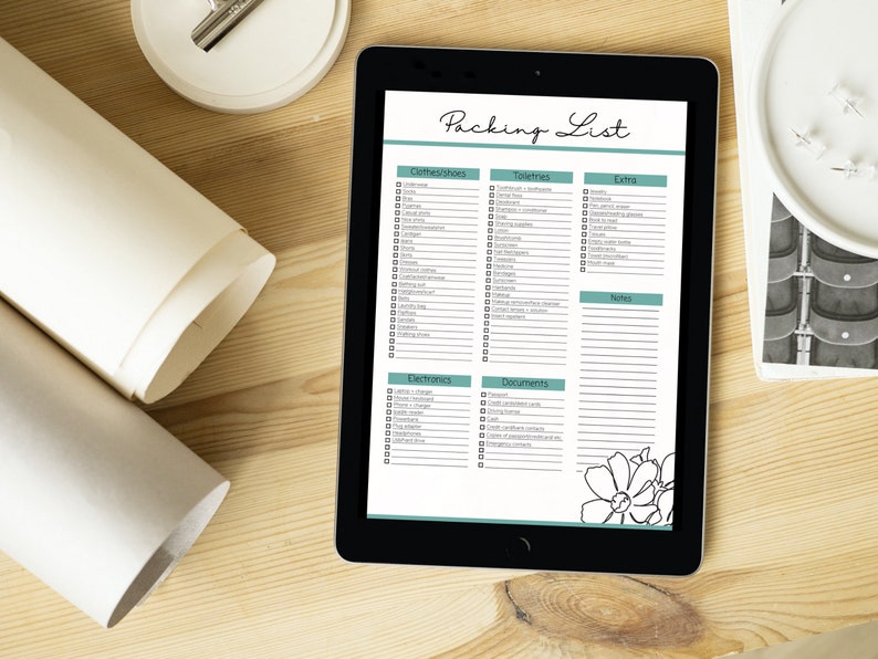 Printable Packing List | Digital Packing List | Backpacking Packing ...