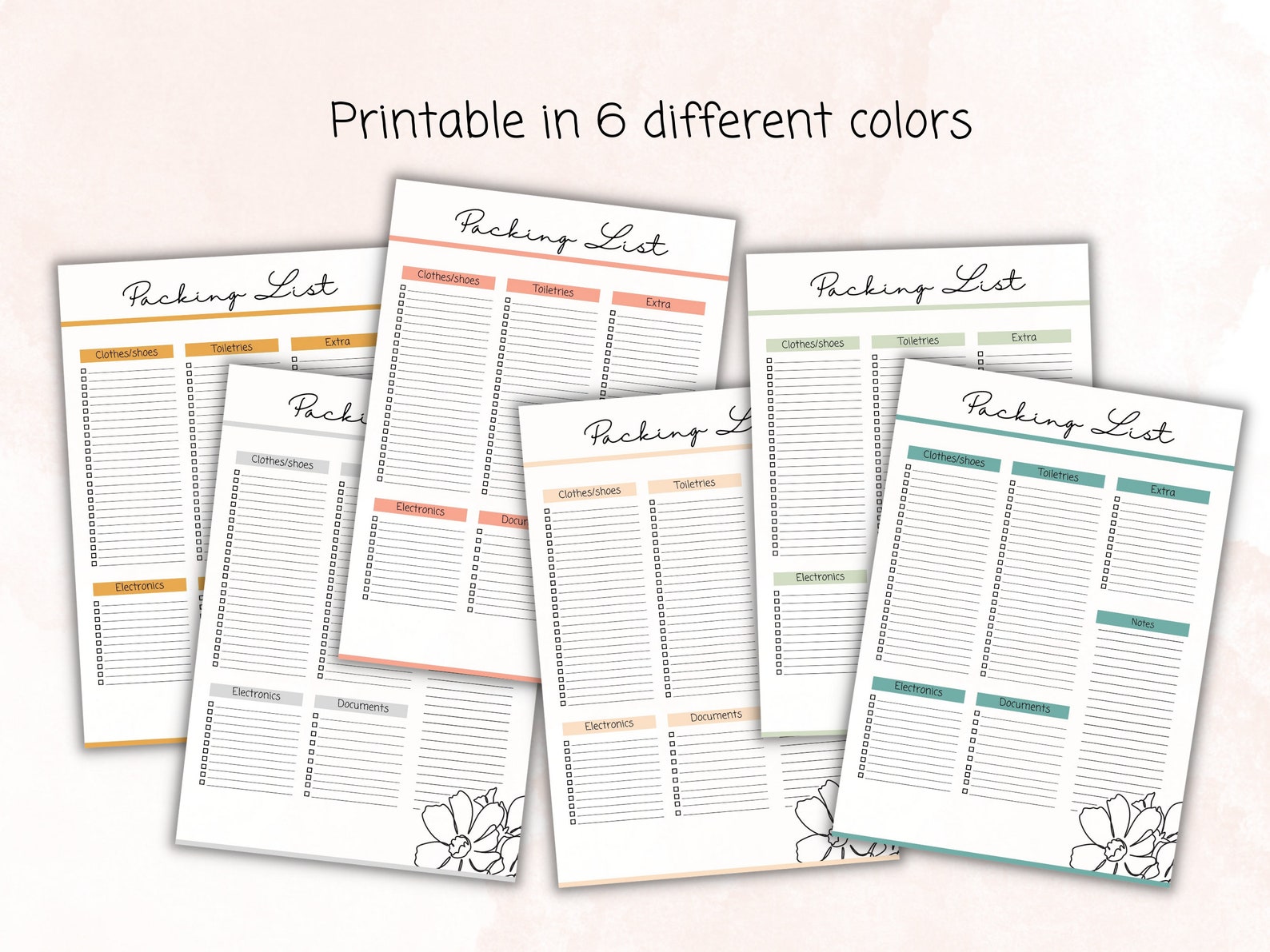 Printable Packing List | Digital Packing List | Backpacking Packing ...