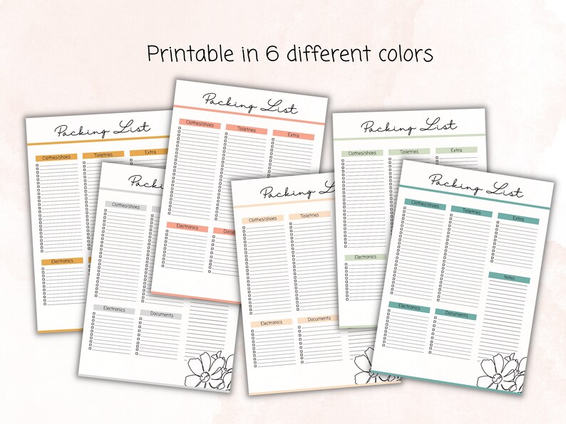 Printable Packing List | Digital Packing List | Backpacking Packing ...