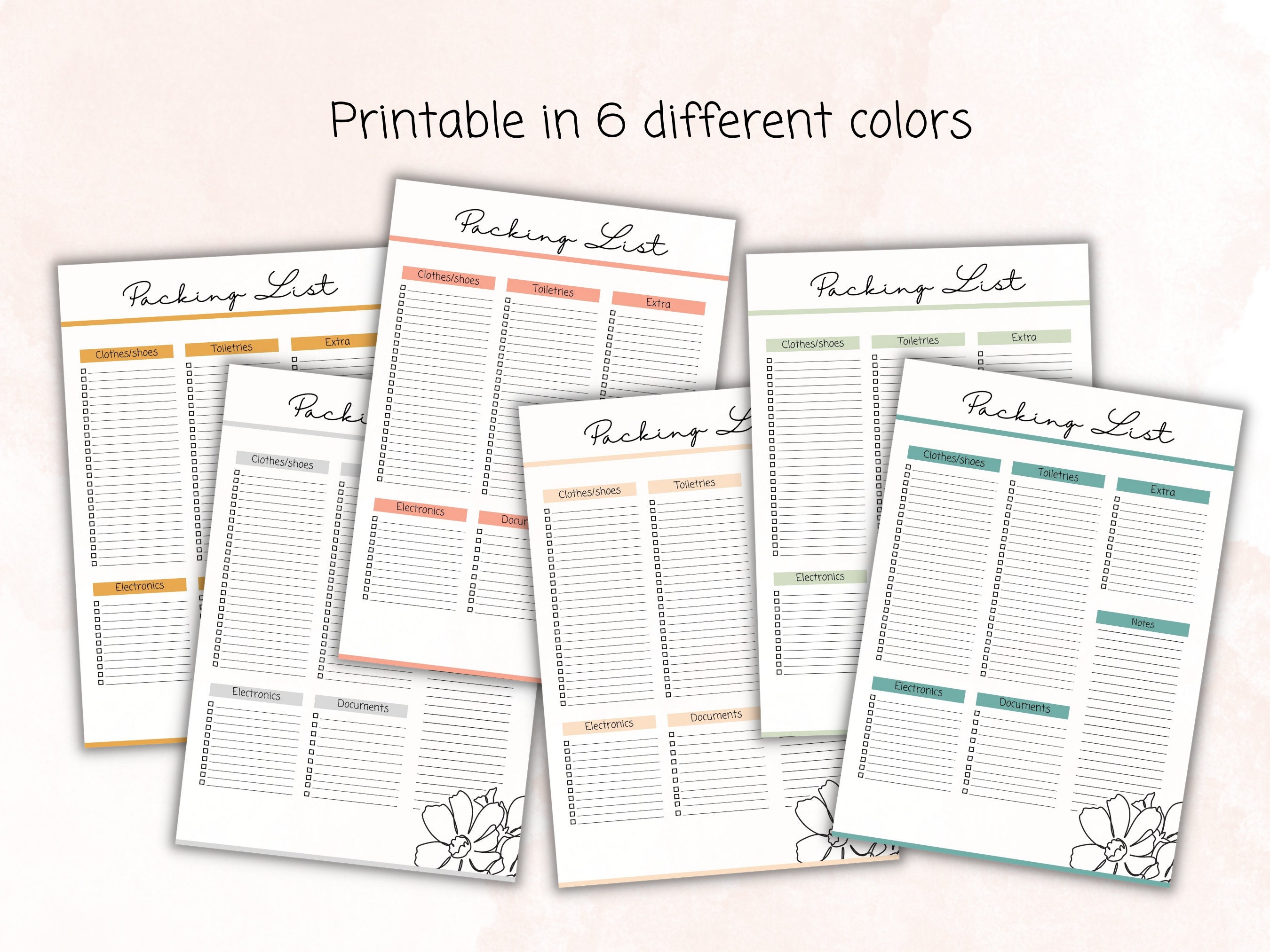 Printable Packing List | Digital Packing List | Backpacking Packing ...