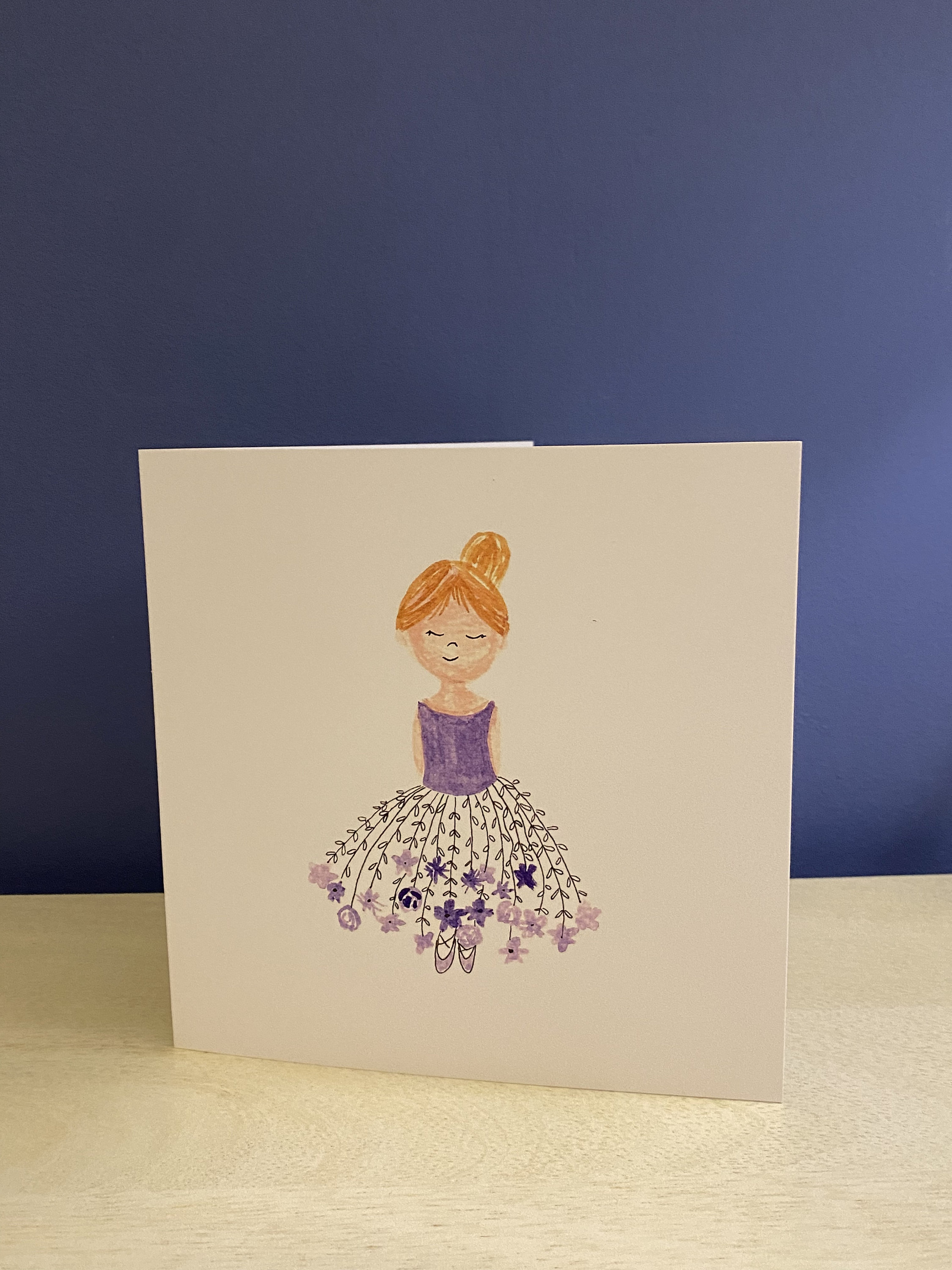 Petal Lilac Ballet Dancer Card Blank Inside for Your Own Message - Etsy