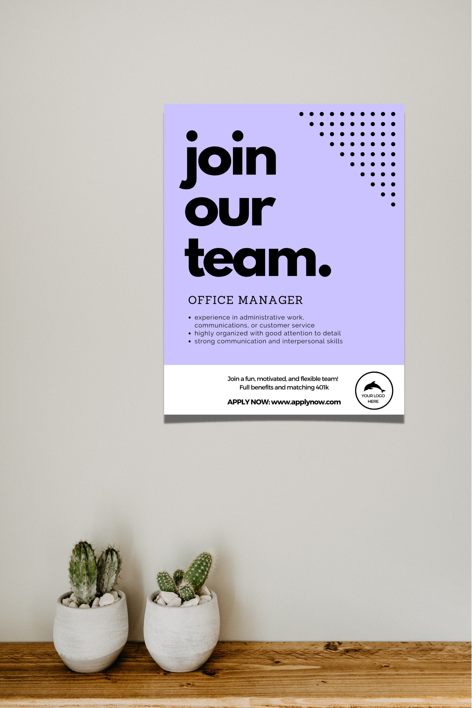 Hiring Sign Template, Editable Custom Poster for Job Opening, Printable ...