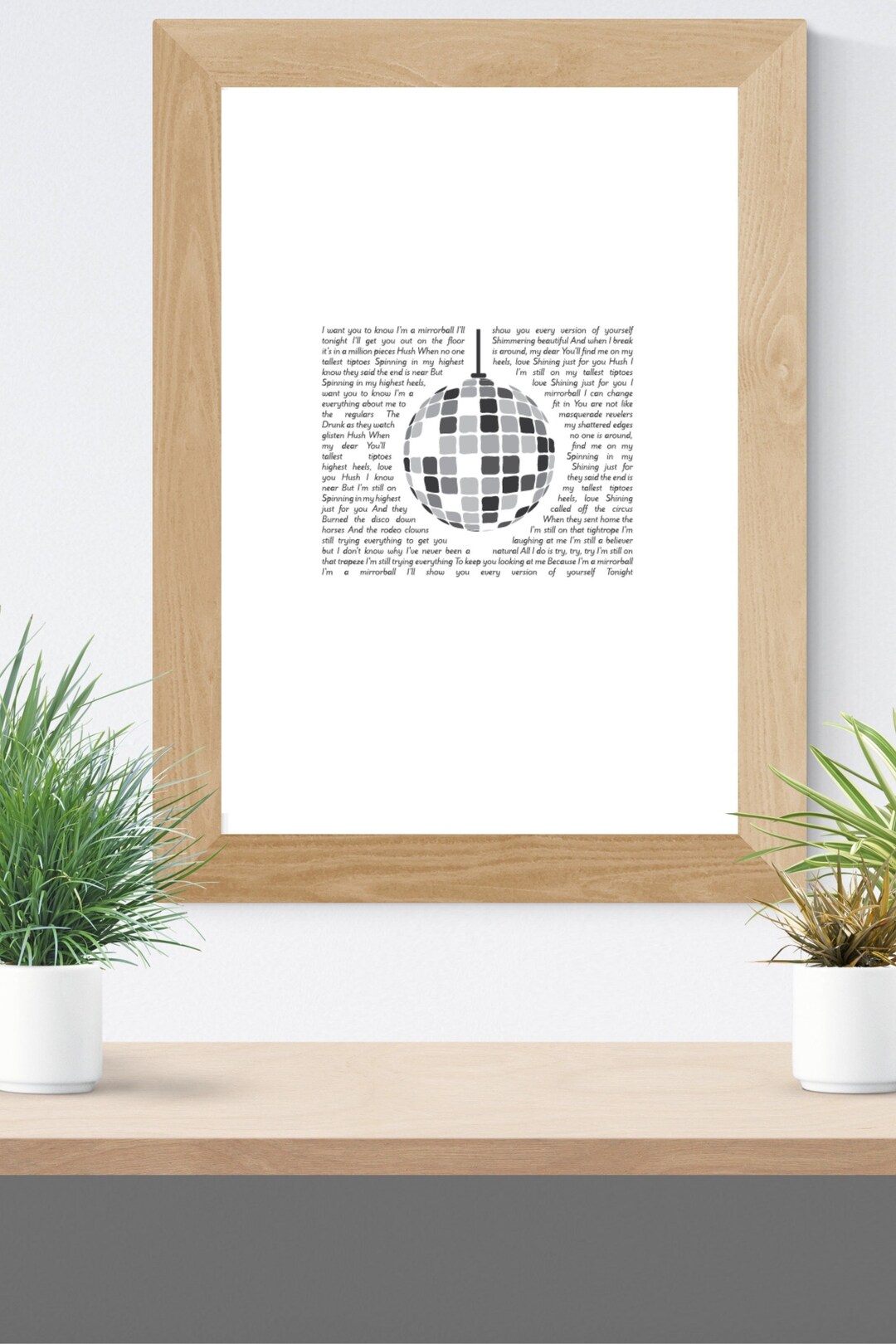 Taylor Swift Mirrorball Lyrics Downloadable Artwork, Folklore, Poster, Print, 8.5x11, EPS SVG ...