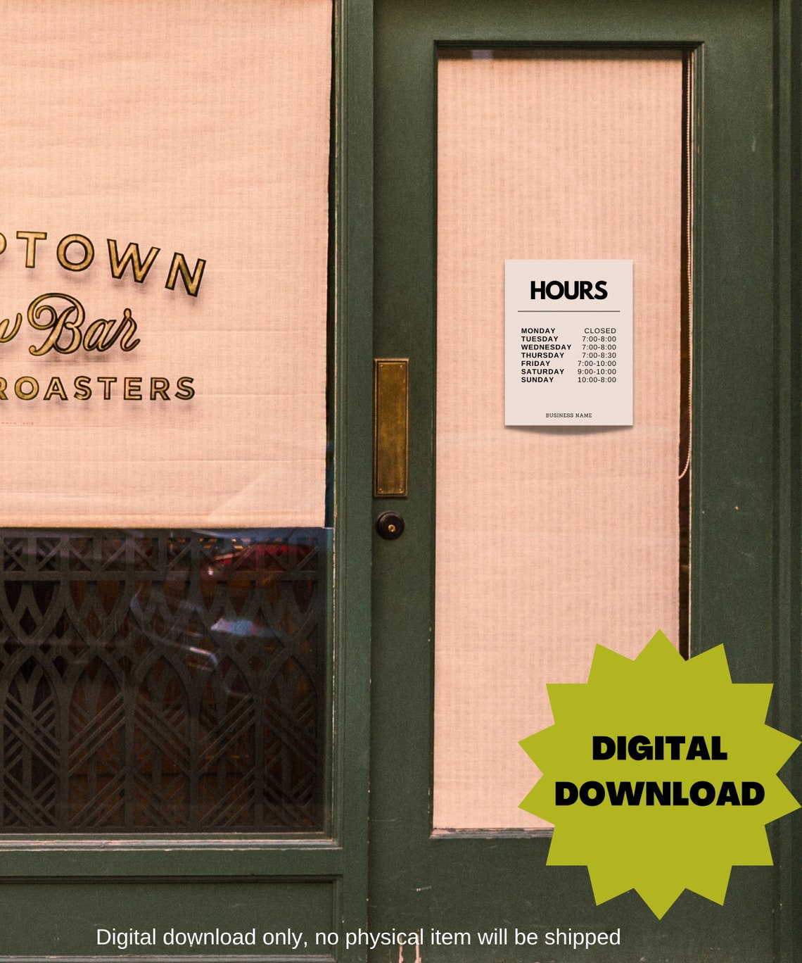 Hours Sign Template for Small Business or Store, Editable Custom Poster ...