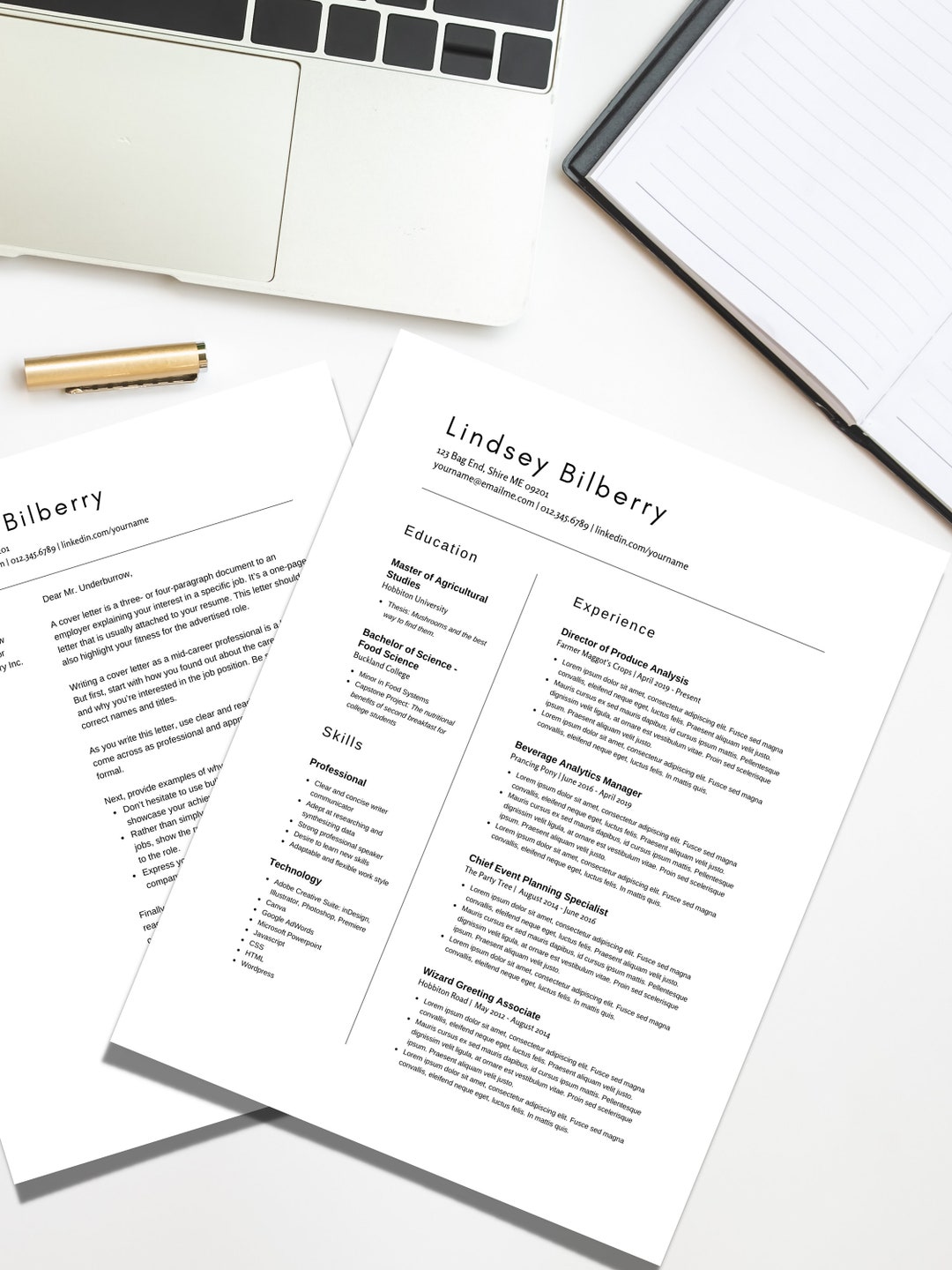 Modern Resume Template, Professional, Classic, Sleek, Simple Digital ...