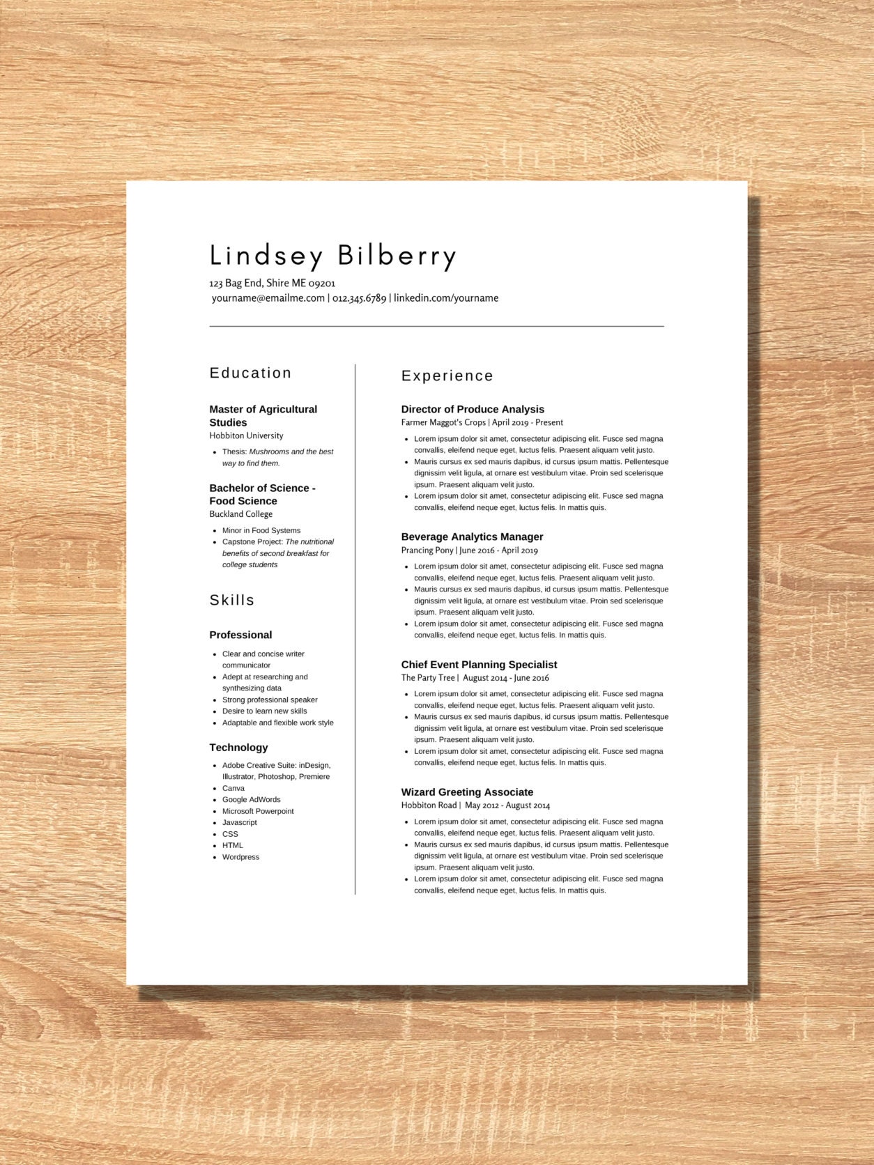 Modern Resume Template, Professional, Classic, Sleek, Simple Digital ...