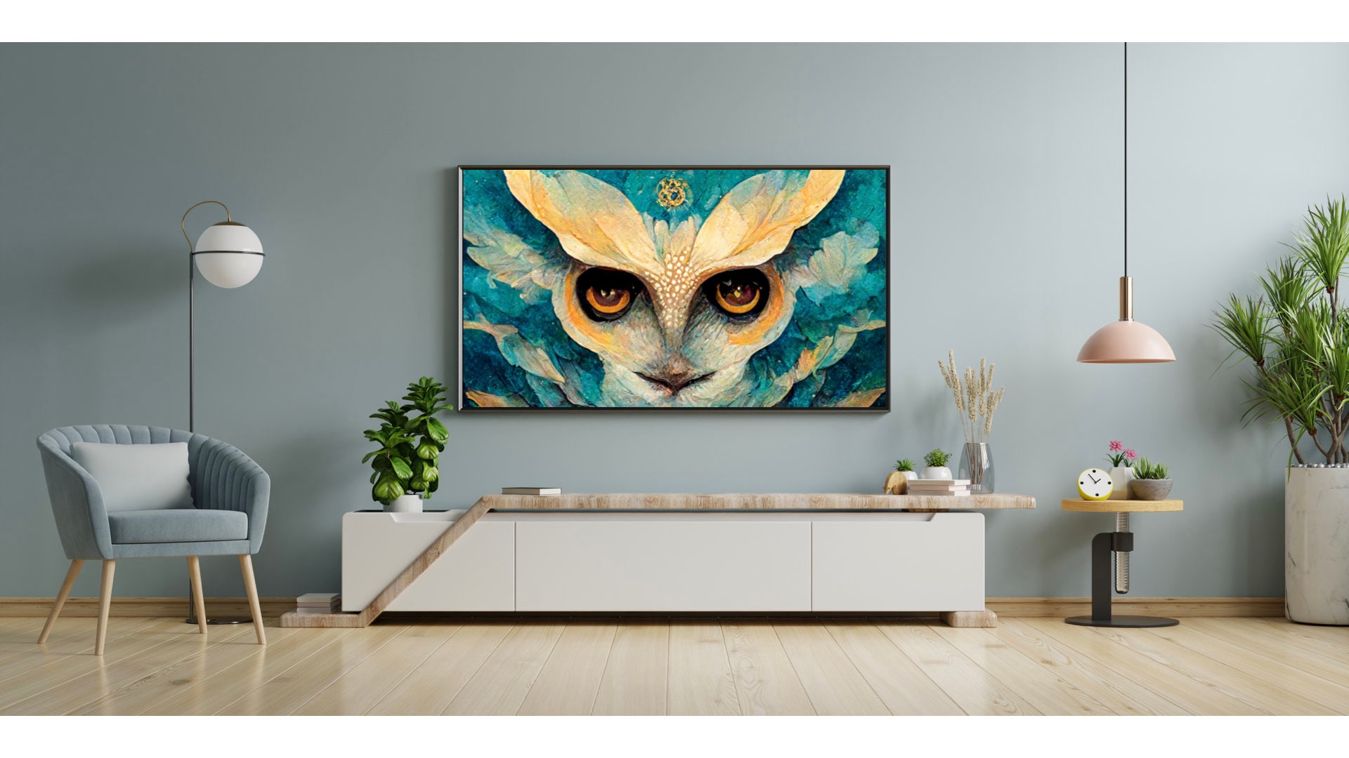 The Frame TV Artwork Digital Art 4K 2022 Free Mind the Startling Owl by ...