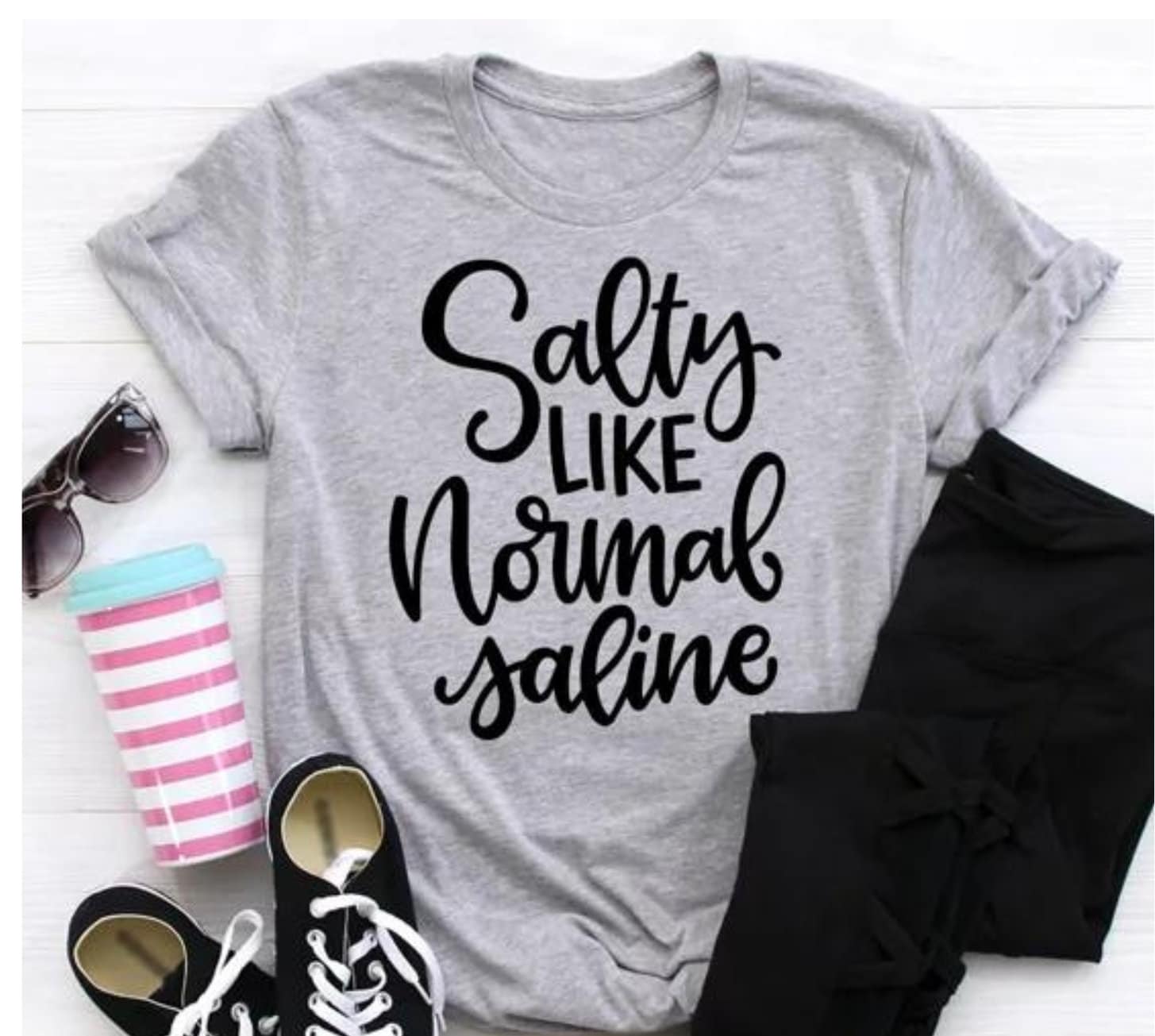 Salty Like Normal Saline Nurse Rn Pct Pcu Tshirt - Etsy