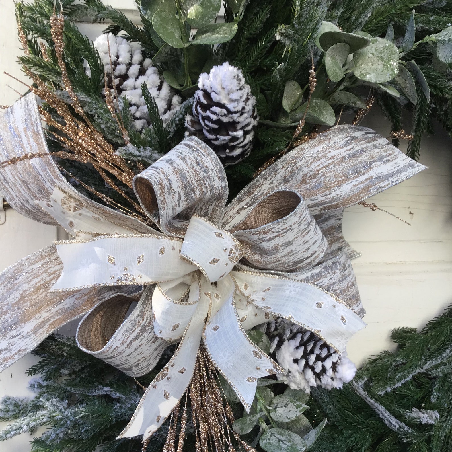 Real Touch Pine Wreath Winter Wreath for Holidays Wreath for - Etsy