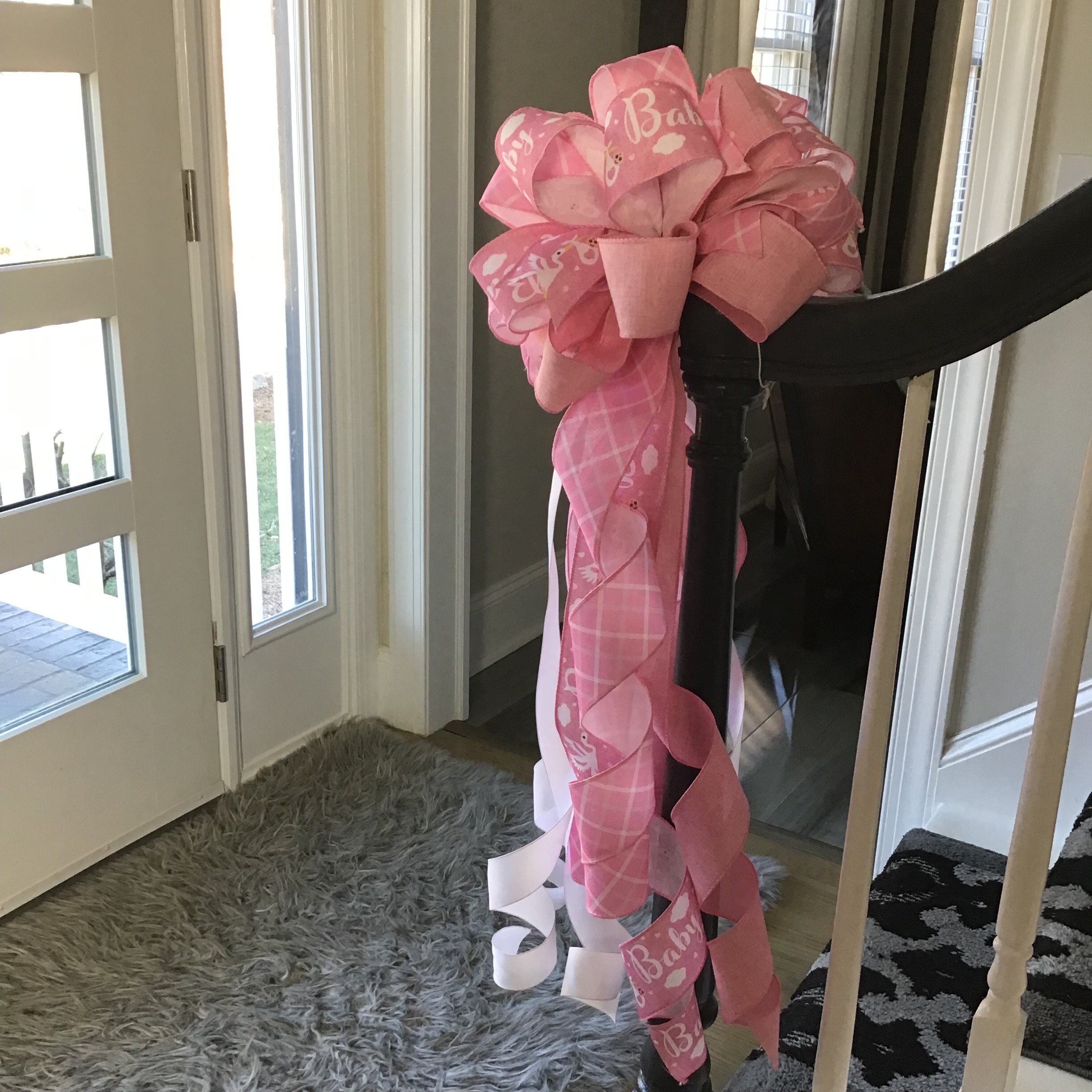 Baby Girl Announcement, Gender Reveal Bow, Baby Shower Decor for Girl ...