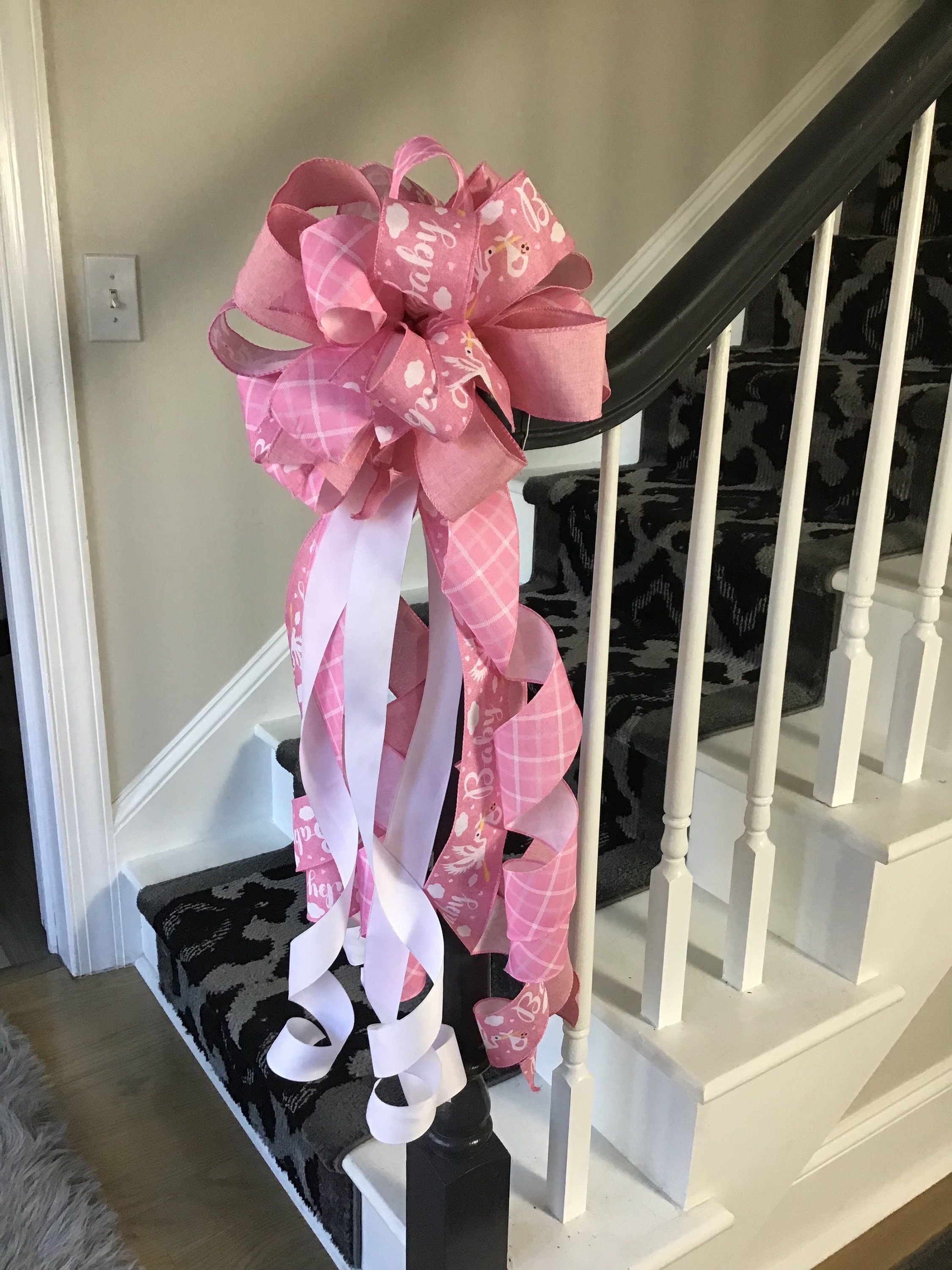 Baby Girl Announcement, Gender Reveal Bow, Baby Shower Decor for Girl ...