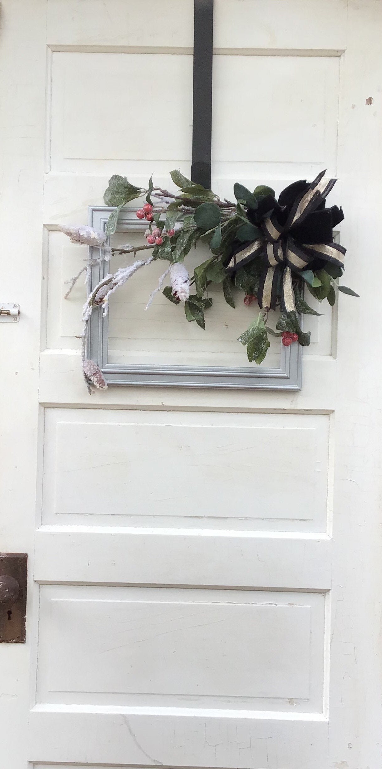 Square Christmas Wreath, Rectangle Christmas Wreath, Black and Gold ...