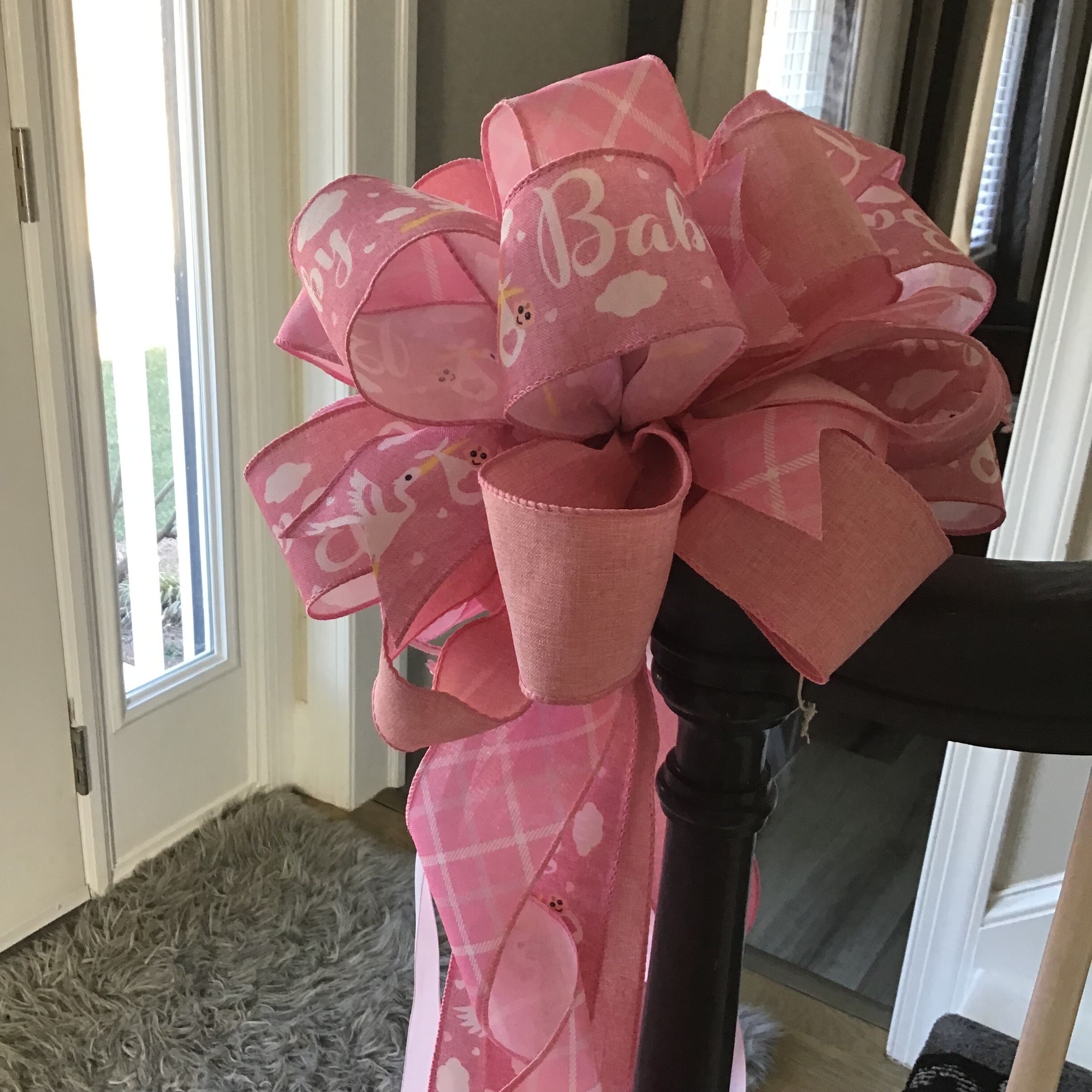 Baby Girl Announcement, Gender Reveal Bow, Baby Shower Decor for Girl ...