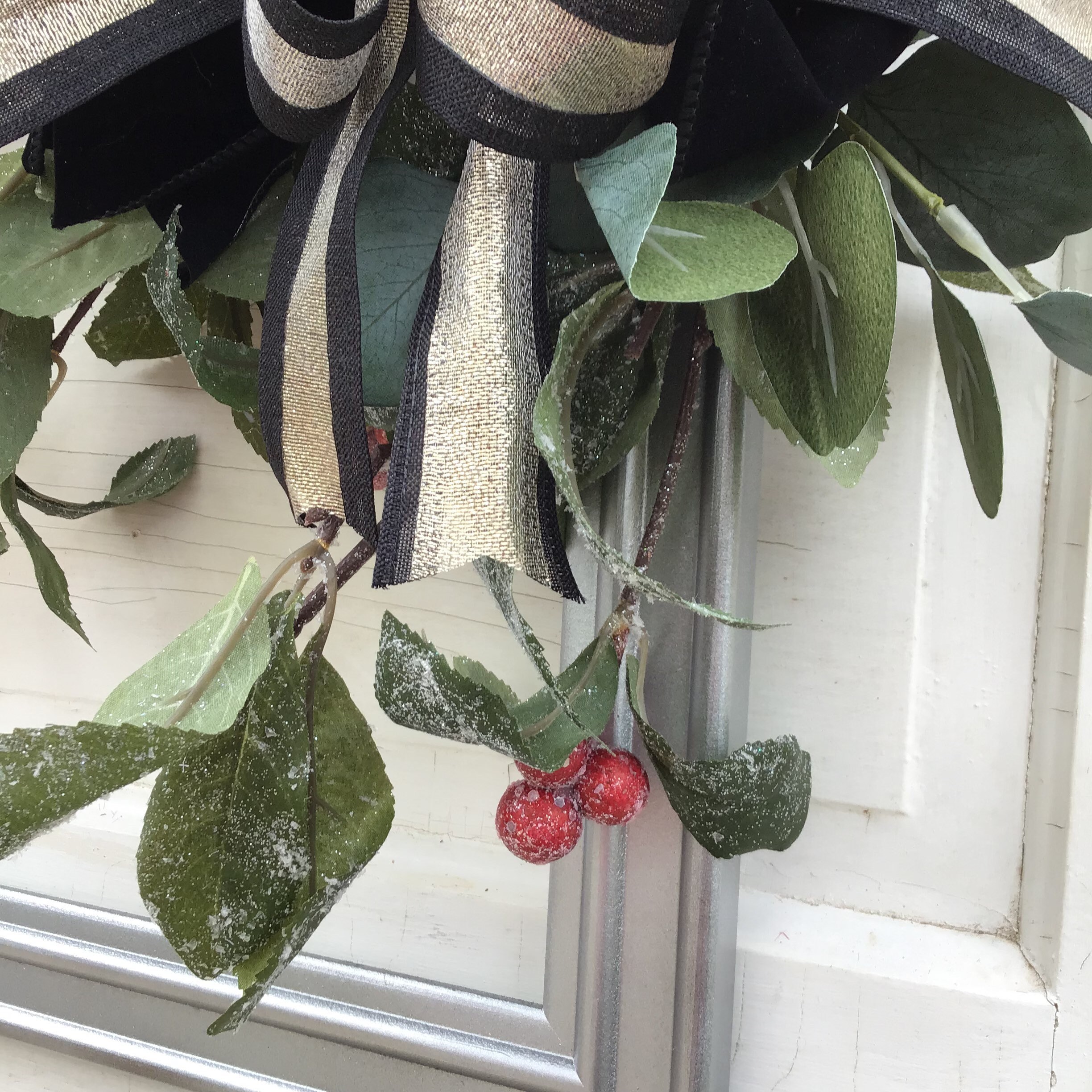 Square Christmas Wreath, Rectangle Christmas Wreath, Black and Gold ...