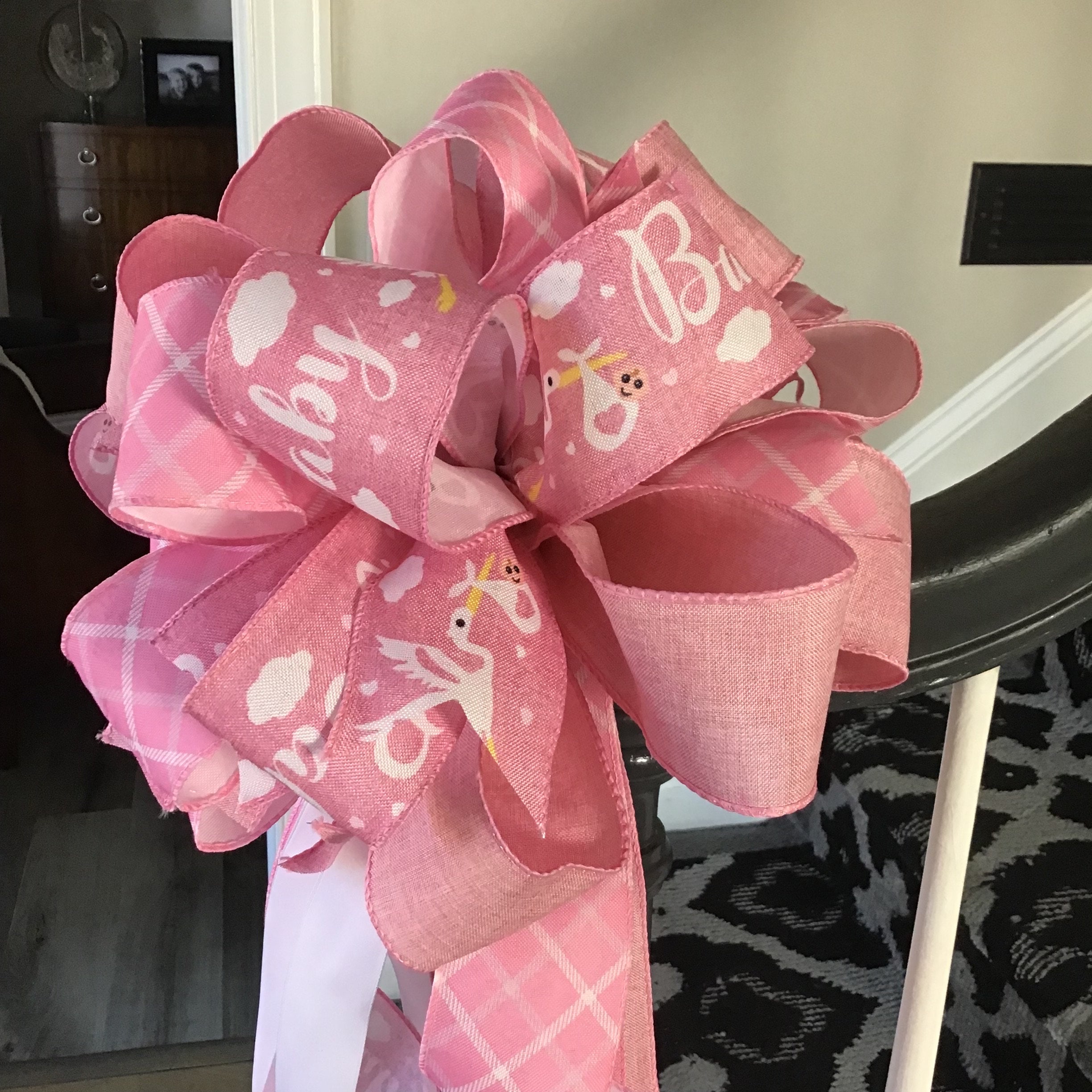 Baby Girl Announcement, Gender Reveal Bow, Baby Shower Decor for Girl ...