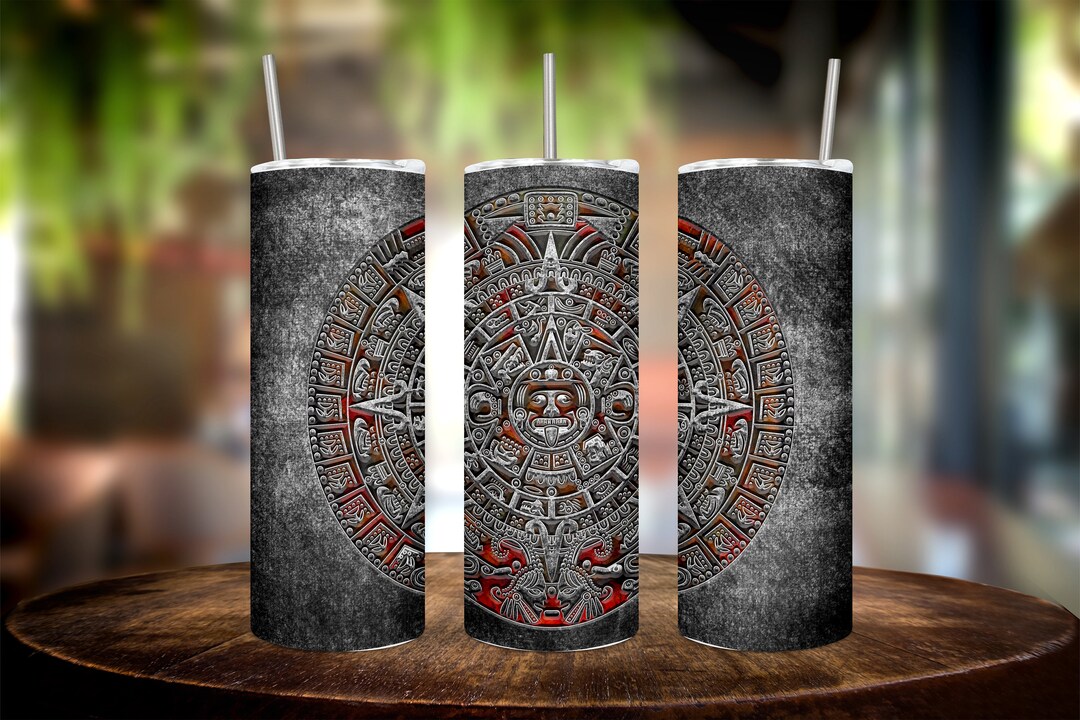 Luxurious 20oz Aztec Calendar Tumbler Wrap – Elegant Design for Your ...