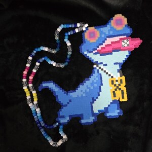 Lizard X Tab Perler Necklace - Etsy