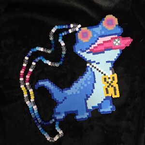 Lizard X Tab Perler Necklace - Etsy
