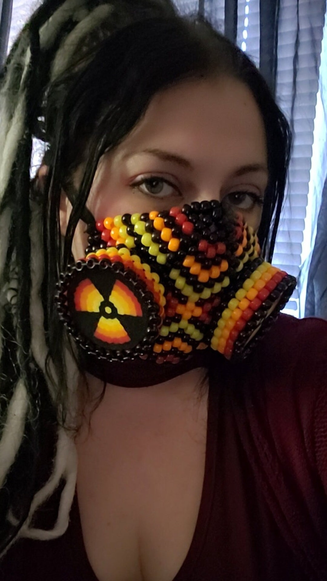 Kandi Gas Mask black, Red, Orange and Yellow Rave, Festival, Cosplay ...