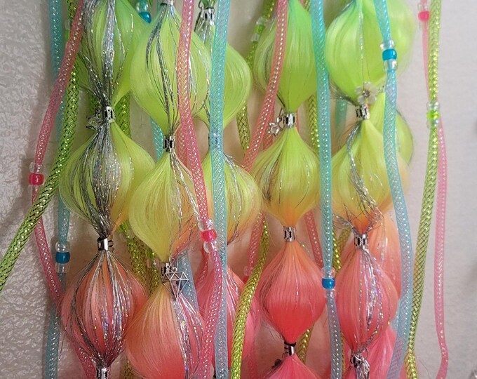 Festival/rave/pride Hair Extension (2x Ponytails, Tie-in) Bubble Style ...