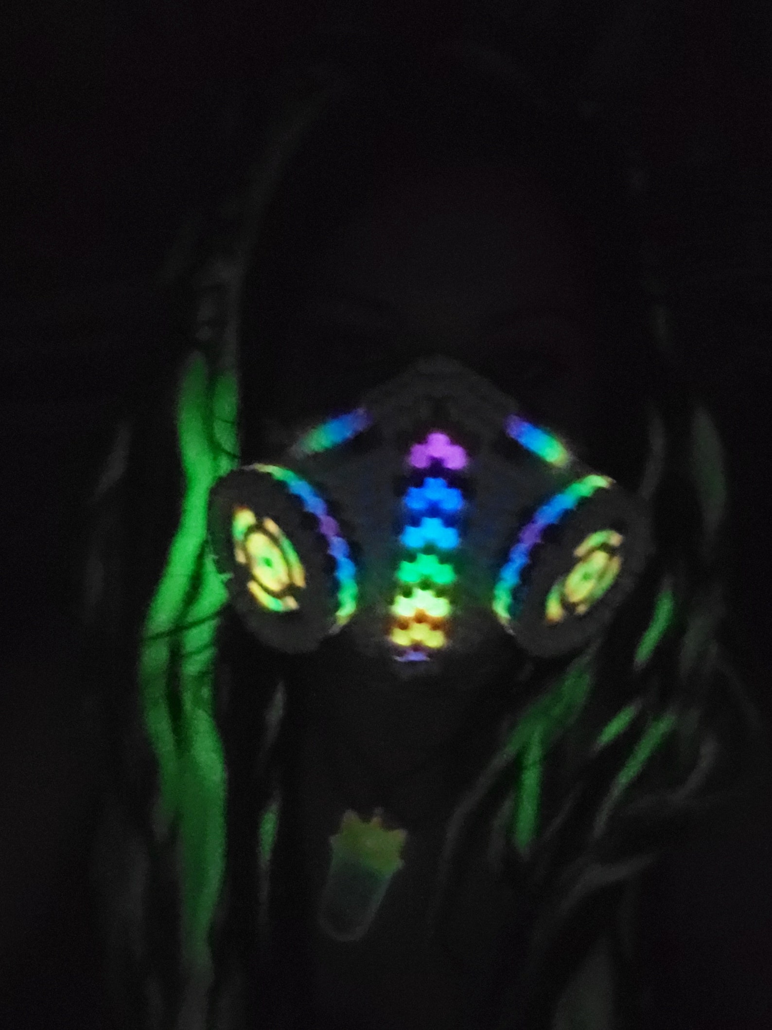 Kandi Glow in the Dark Gas Mask (white and Rainbow) Kawaii, Rave ...