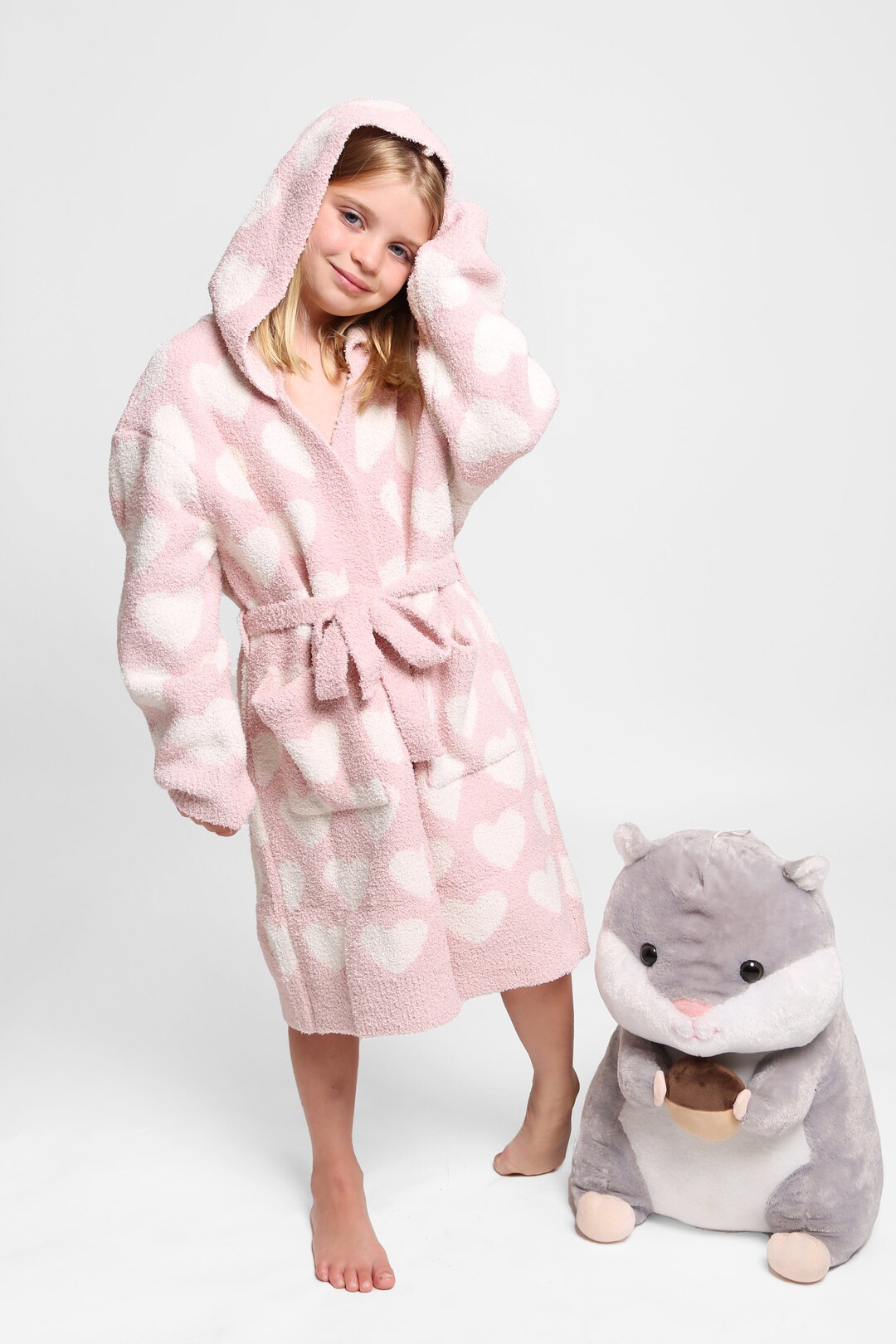 Holiday Gift Kid's Hooded Robe Soft Cozy Toddler Robes for Child Pool ...