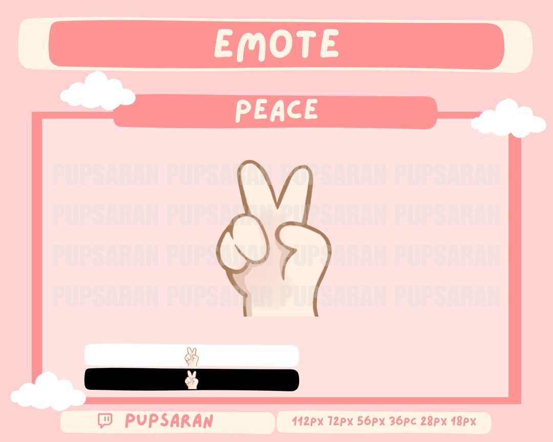 Peace Emote | Twitch | Twitch Channel Point | Emote - Etsy