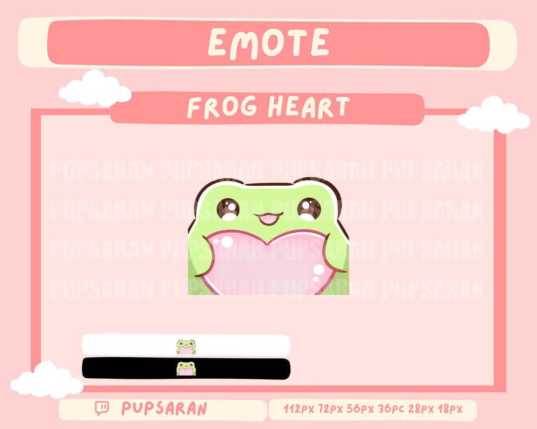 Frog Heart | Twitch | Emote | Discord - Etsy