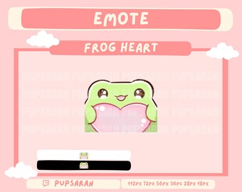 Valentine ANIMATED EMOTE | Frog Heart RAID Emote for Twitch & Discord ...