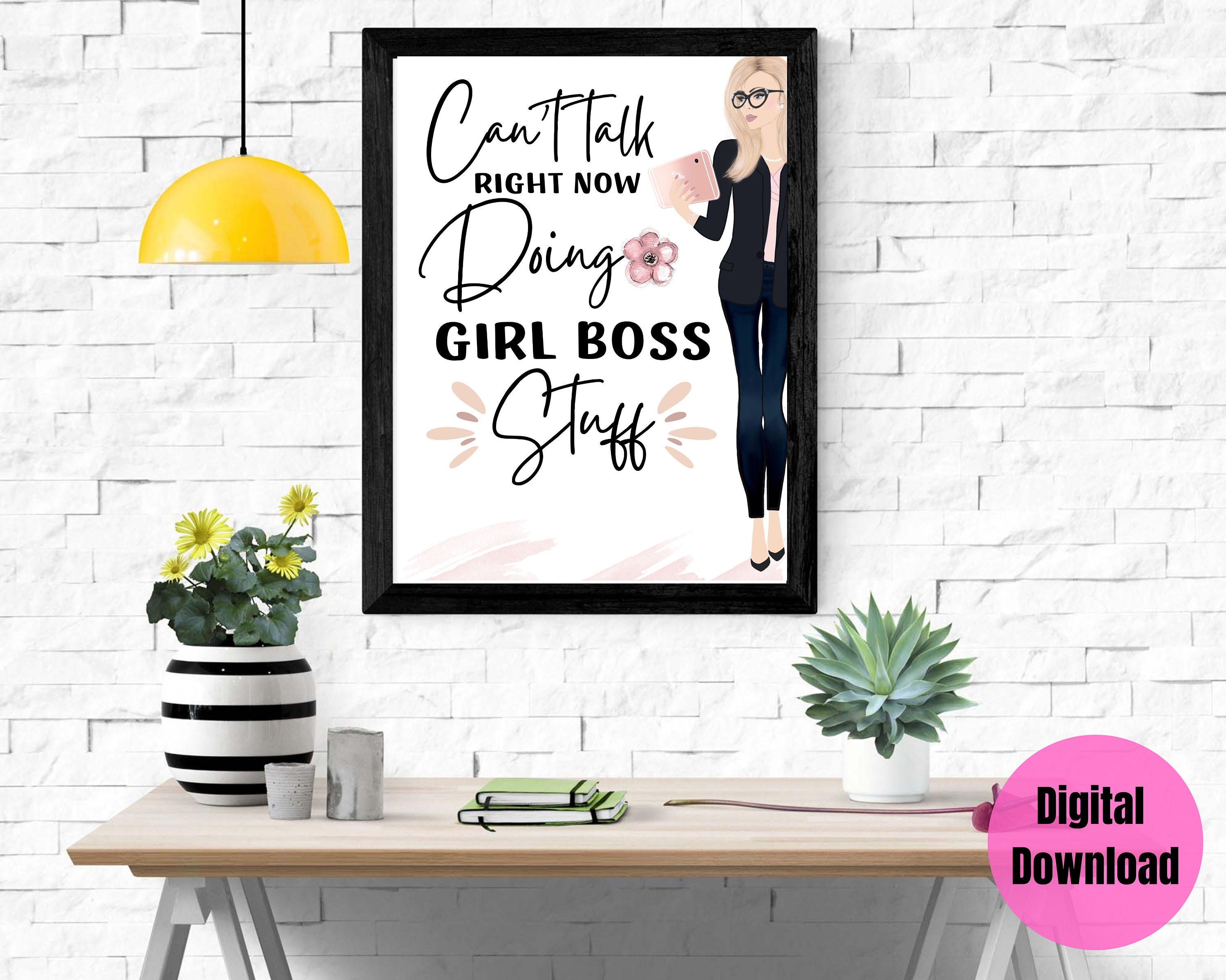 Girl Boss Printable Wall Art, Office Wall Decor, Boss Babe Printable ...