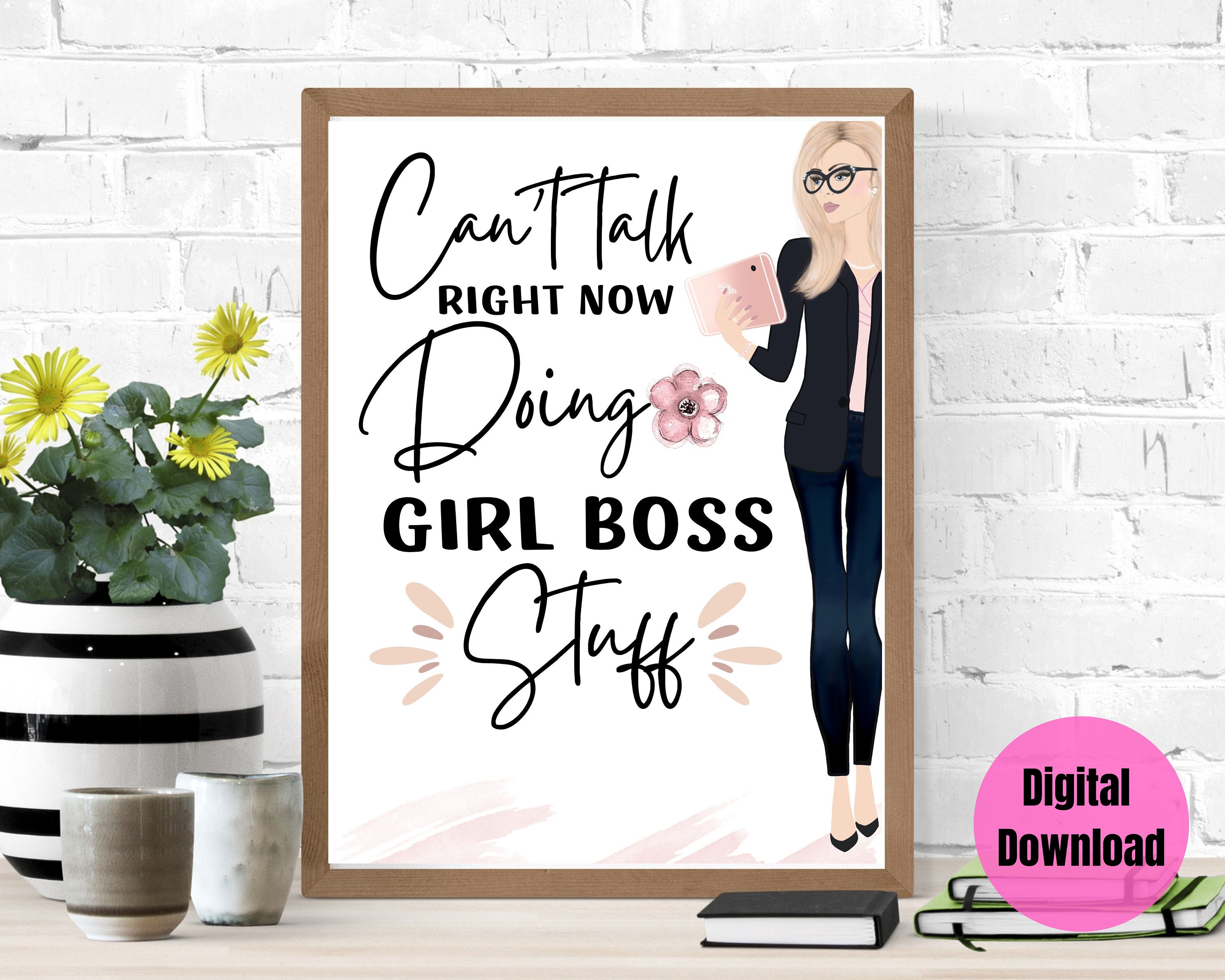 Girl Boss Printable Wall Art, Office Wall Decor, Boss Babe Printable ...