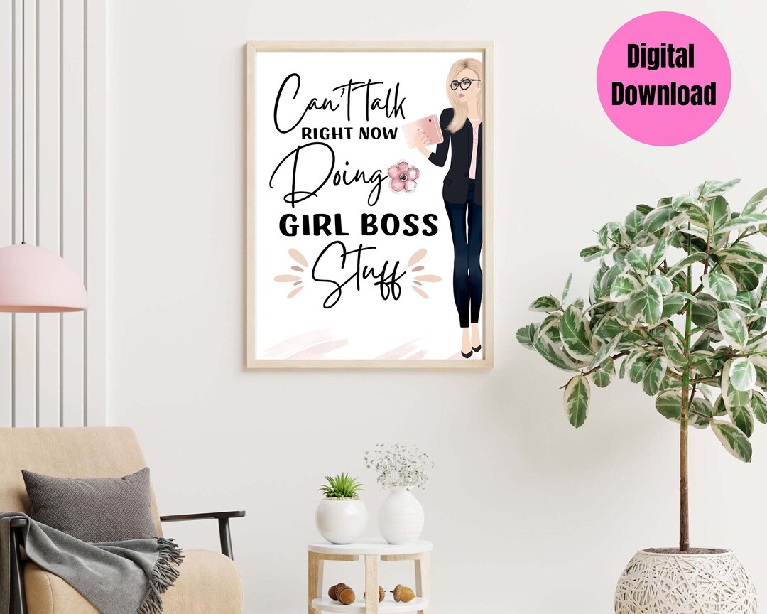 Girl Boss Printable Wall Art, Office Wall Decor, Boss Babe Printable ...