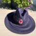 Sun Hat Embellished With a Beaded Glass Center and Gold Chain Band ...