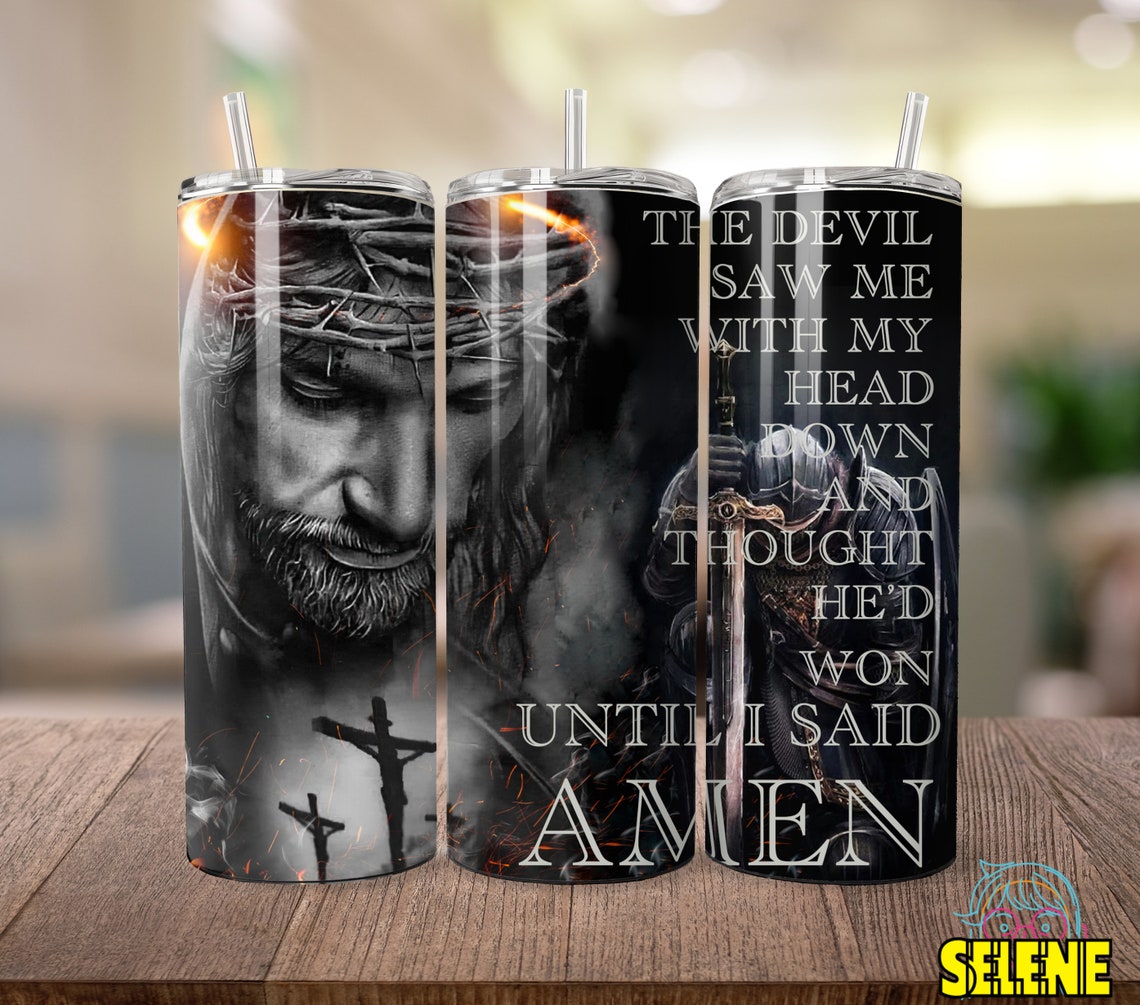 Jesus Christ 20 Oz Skinny Tumbler Sublimation Design Digital Download ...