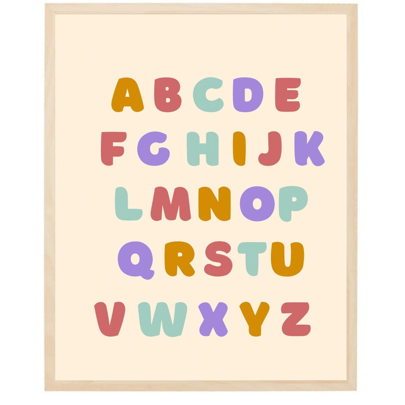 Boho Kids Alphabet Poster, Kids ABC Print - Etsy