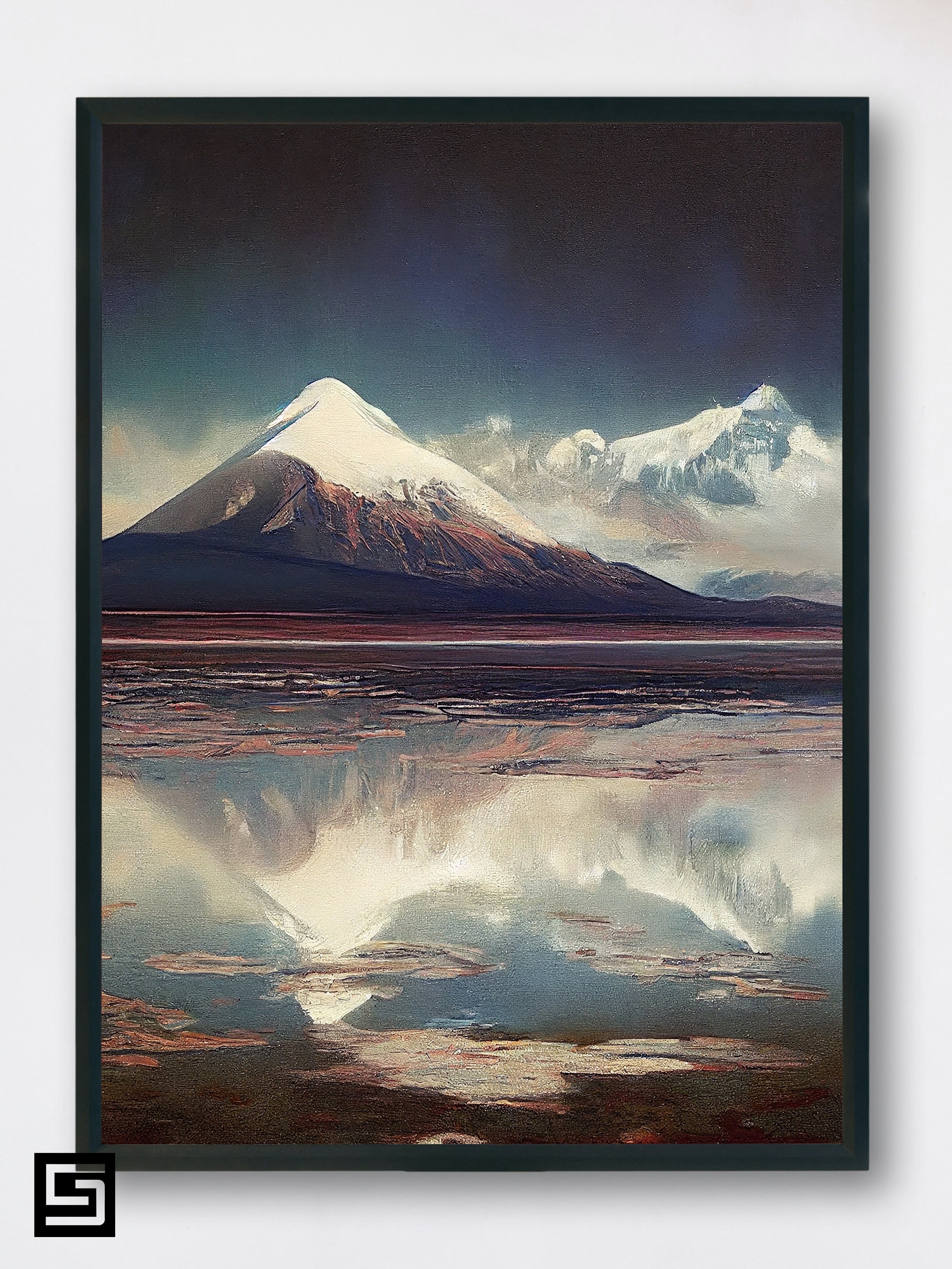 Painting of Salar De Uyuni in Bolivia, Landscape Painting, Wall Art ...