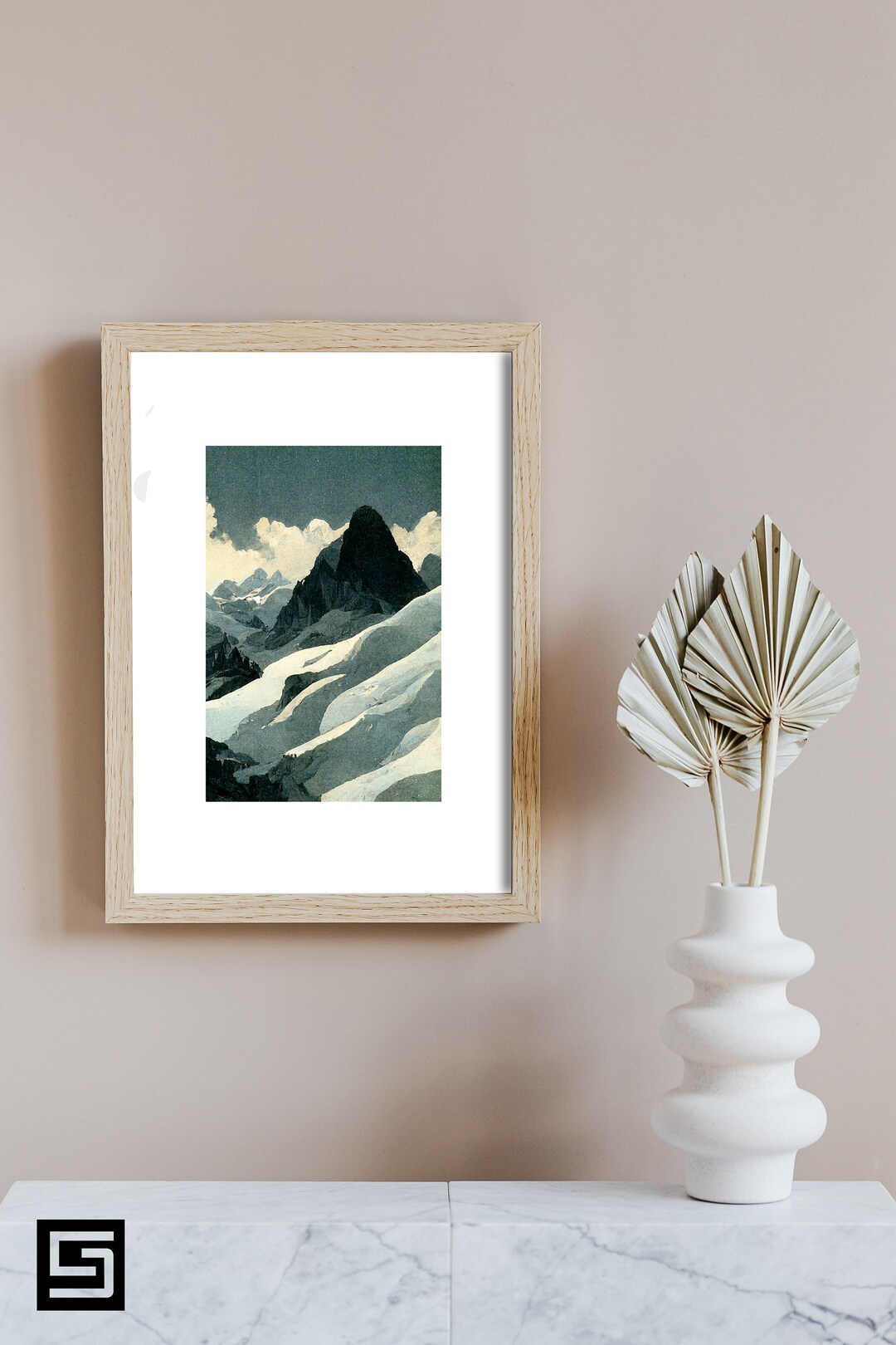 Swiss Alps Art Print, Mountain Range, Bedroom Wall Art, Dining Room ...