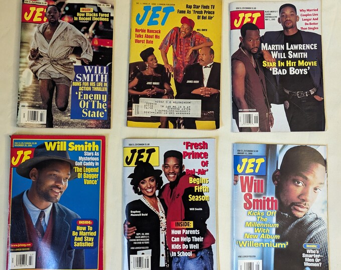 JET Magazine Will Smith Bundle, All With Willl Smith on Cover. 6 Total ...