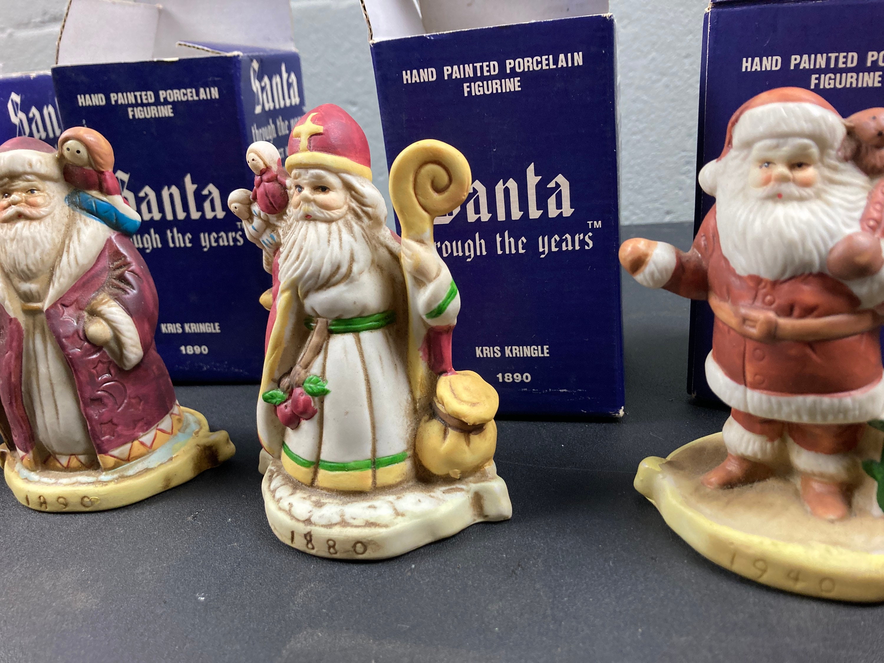 Santa Through the Years and Nations Collectable Figures Vintage ...