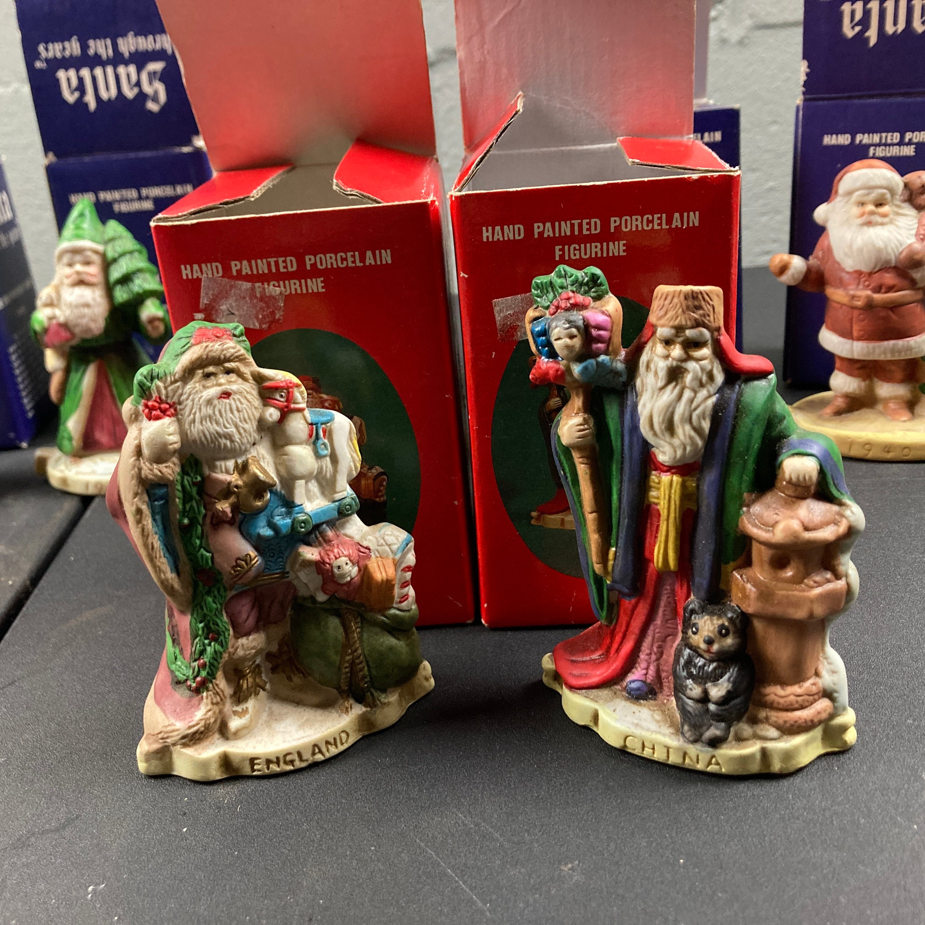Santa Through the Years and Nations Collectable Figures Vintage ...