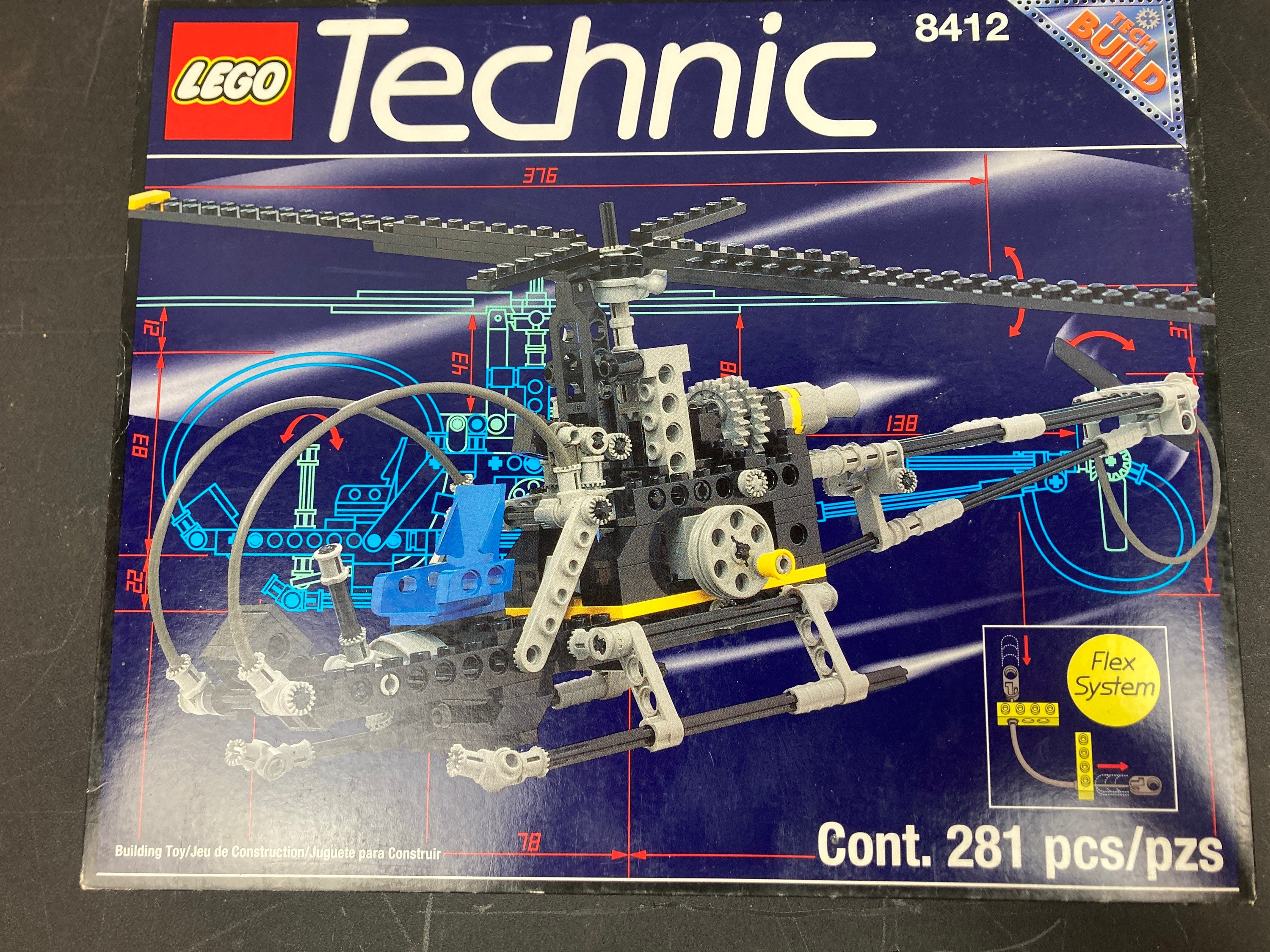 Lego Technic Tech Build Set Nighthawk 1995 Flex System 281 Pieces ...
