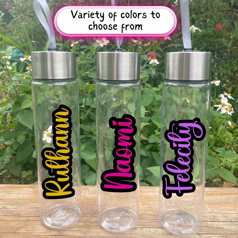 Personalized Plastic Water Bottles Kids - Etsy