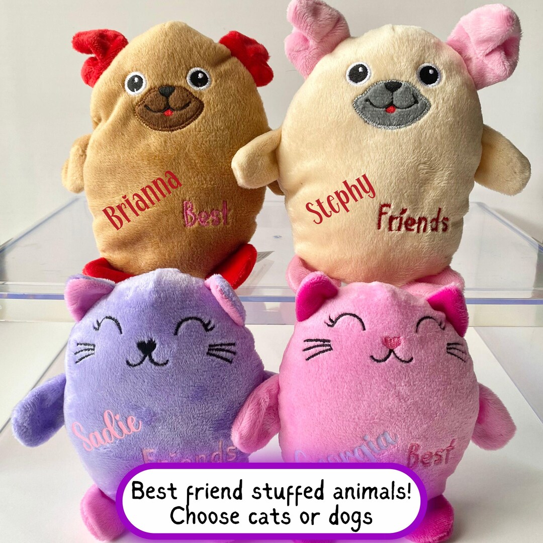 Best Friend Stuffed Animals, Personalized Plush Dog Set for Girl or Boy ...