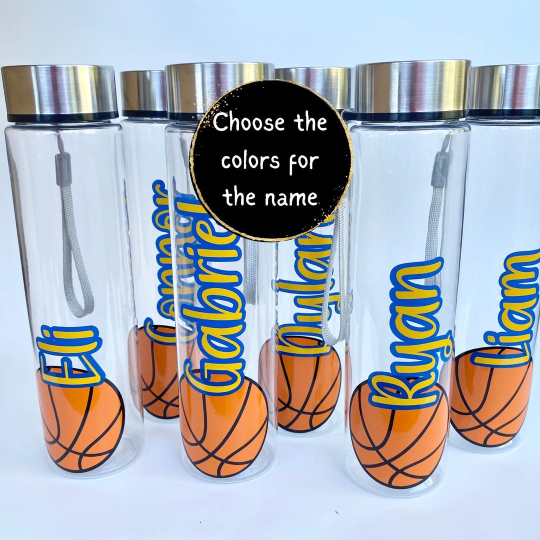 Basketball Reusable Water Bottle, Personalized Sport Gift for Boy Girl ...