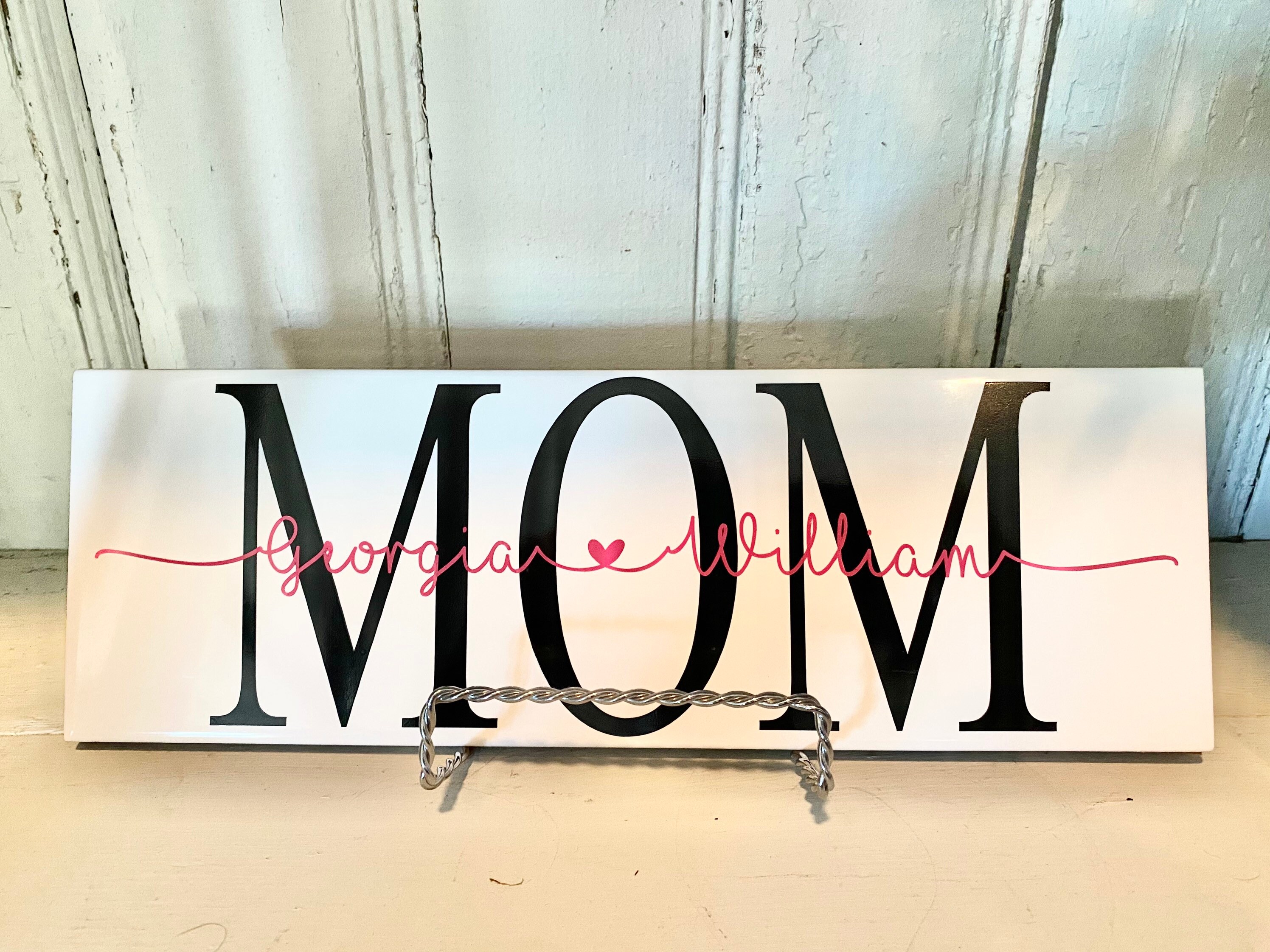 Personalized Mother’s Day Tile, Custom Home Decoration Subway Tile, Mom ...