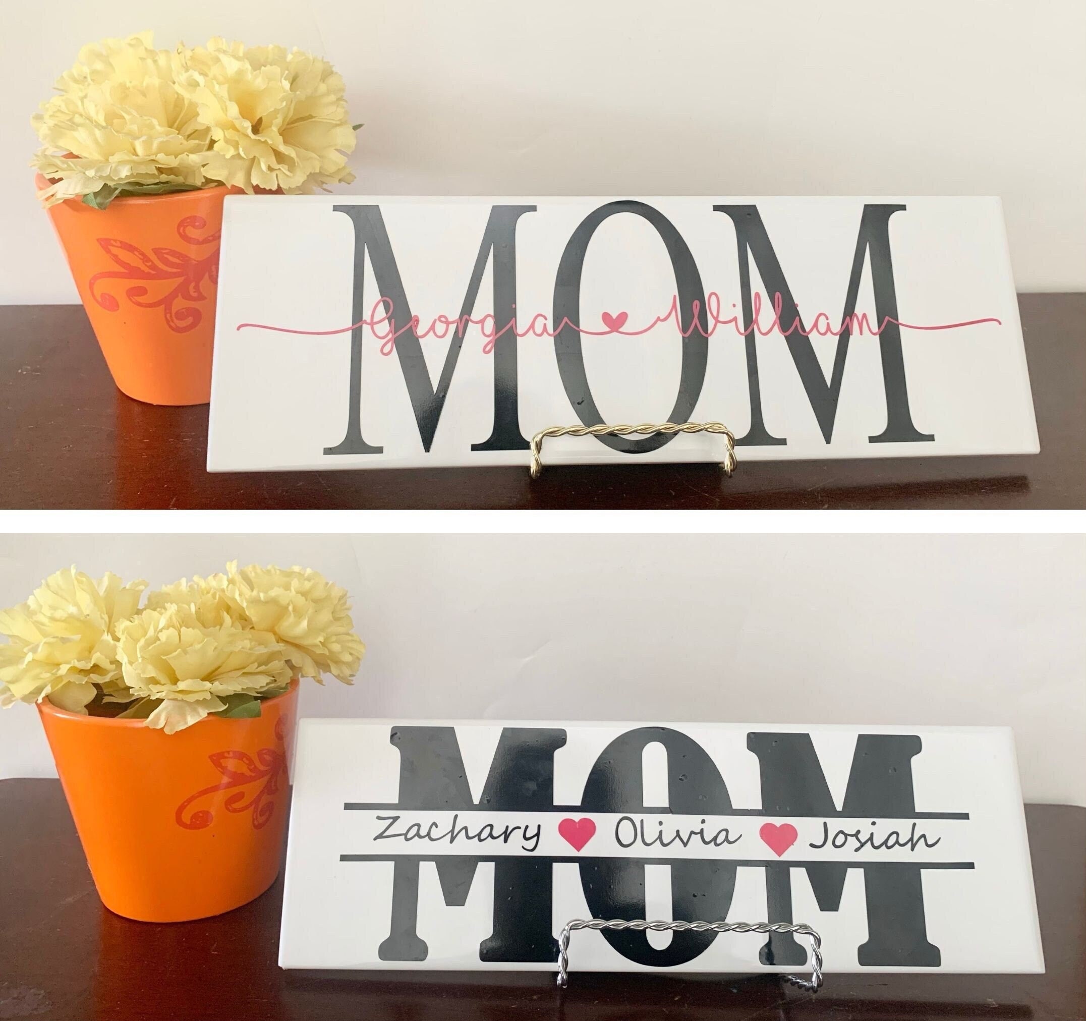 Personalized Mother’s Day Tile, Custom Home Decoration Subway Tile, Mom ...