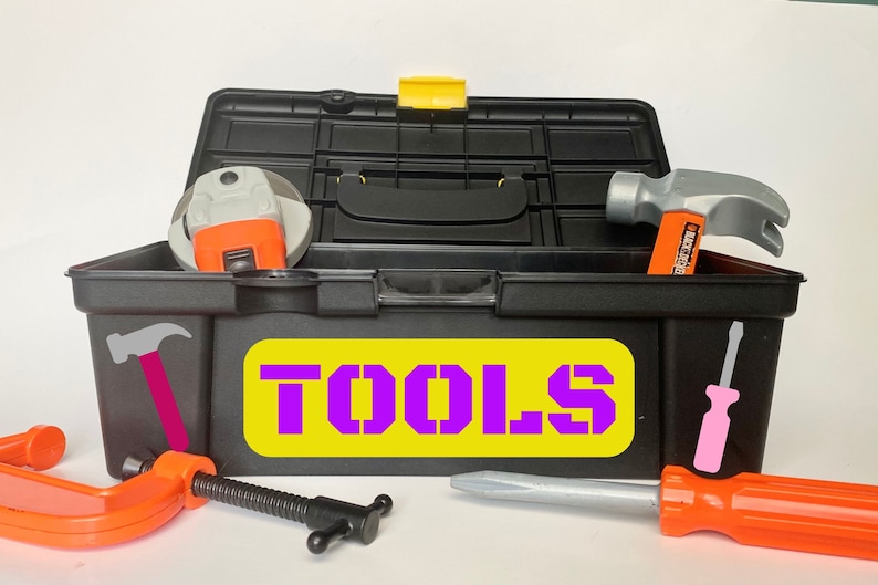 Toy Tool Box for Kids, Personalized Toy Storage Container, Custom ...