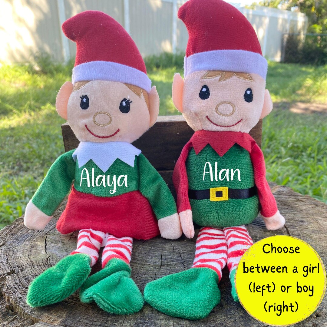 Christmas Plush Elf Doll for Kids, Personalized Stuffed Elf Child ...