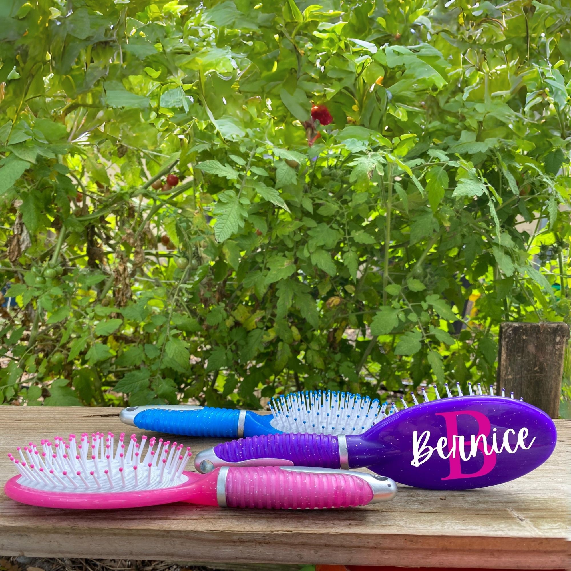 Sparkly Hair Brush for Girl, Personalized Glitter Hairbrush, Custom ...