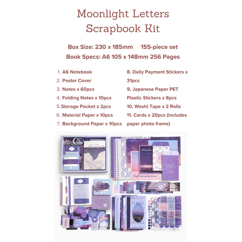 Cute Journaling Kit of 155 Items, Scrapbooking Kit, Journaling and ...